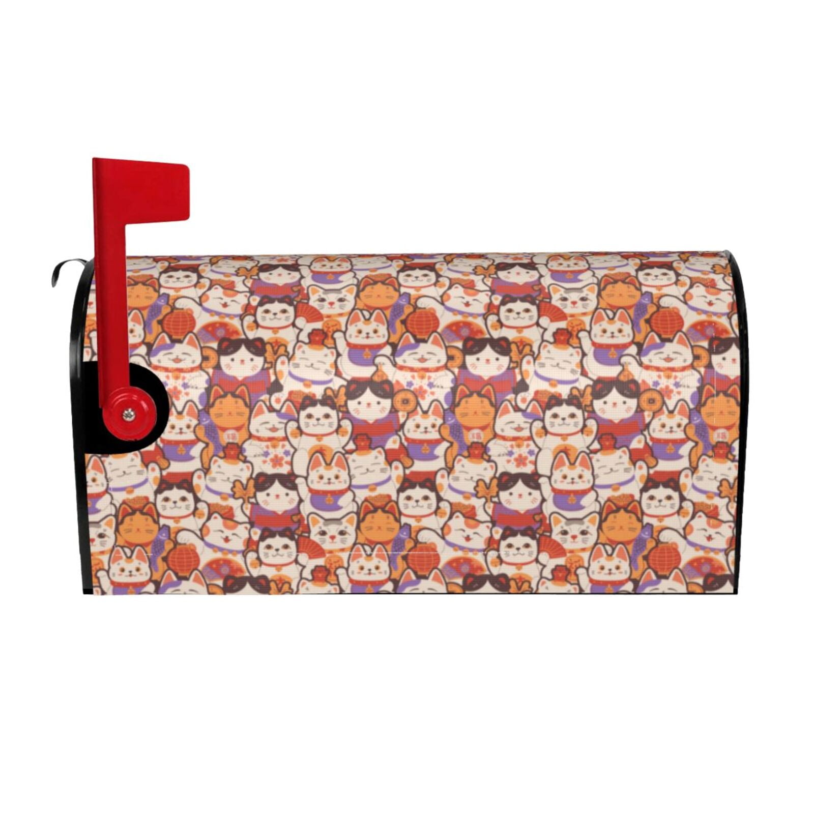 Jgfou Maneki-Neko Cats Mailbox Covers Magnetic 21x18 in Mailbox Wraps ...