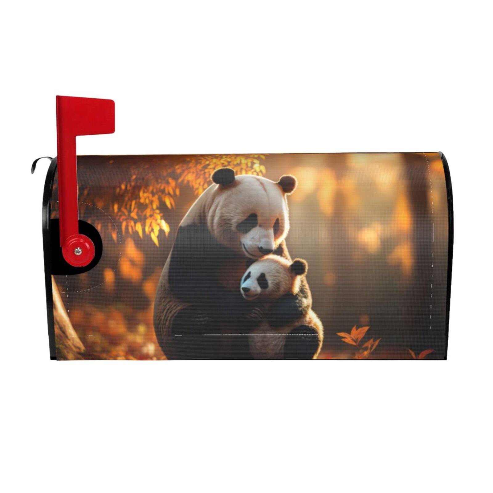 Jgfou Maple Forest Panda Mailbox Covers Magnetic Mailbox Wraps Post ...
