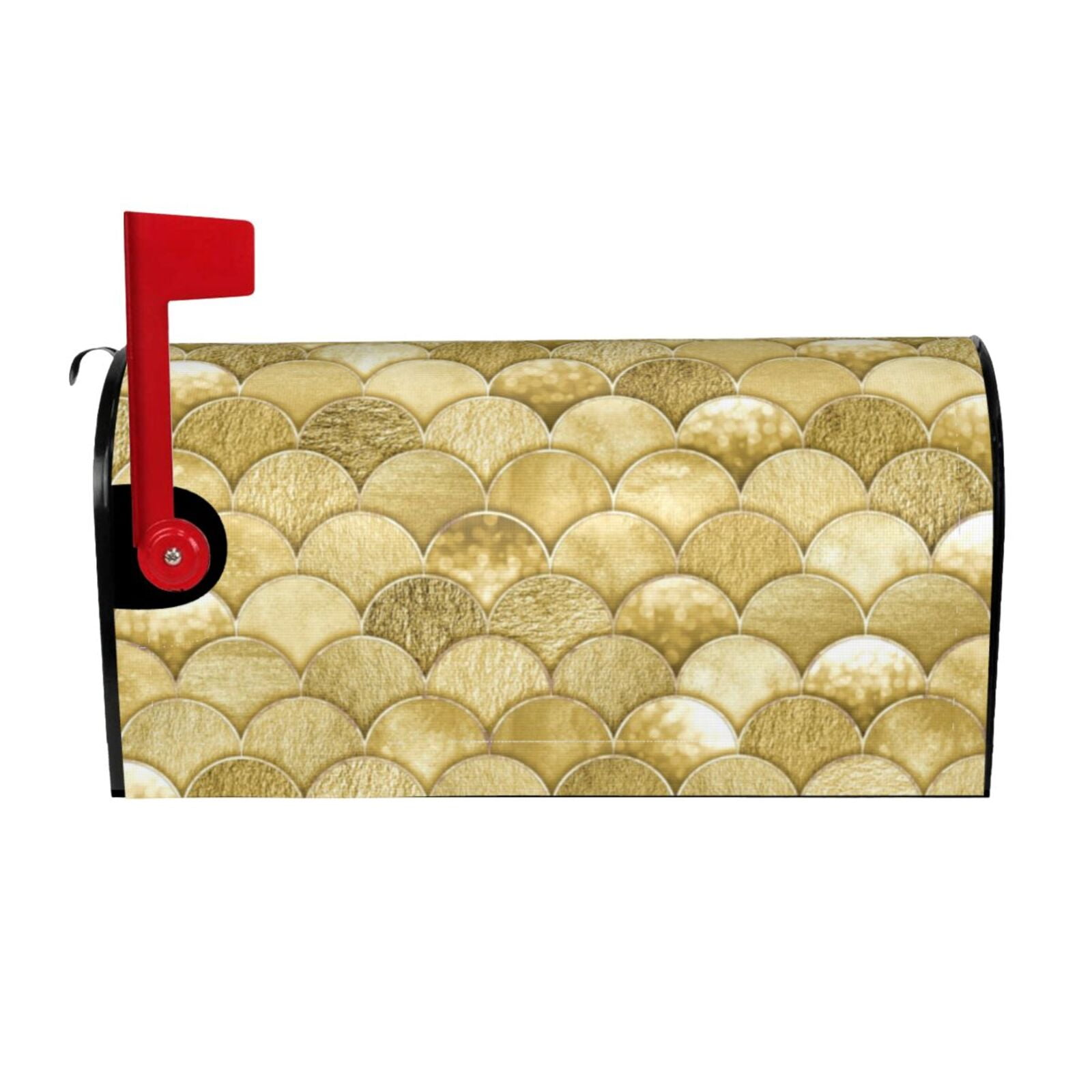 Jgfou Mermaid Fish Scale Mailbox Covers Magnetic 21x18 in Mailbox Wraps ...