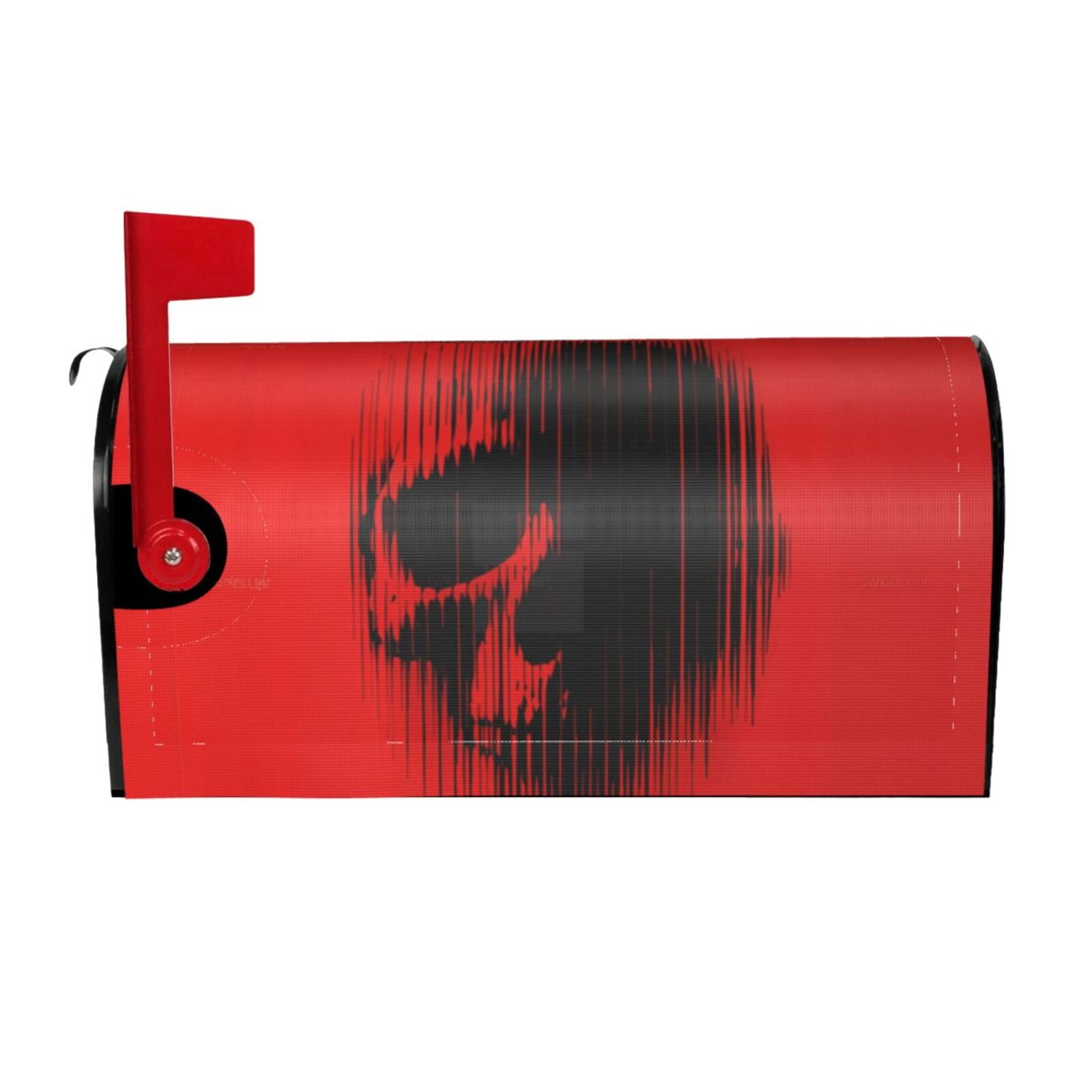 Jgfou Minimalist Skull Red Mailbox Covers Magnetic 25.5x21 in Mailbox ...