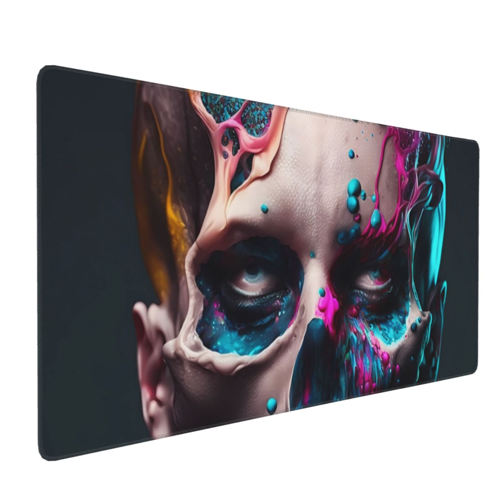 Jgfou Modern Abstract Colorful Skull B Print Large 16x35.5in Mouse Pad ...