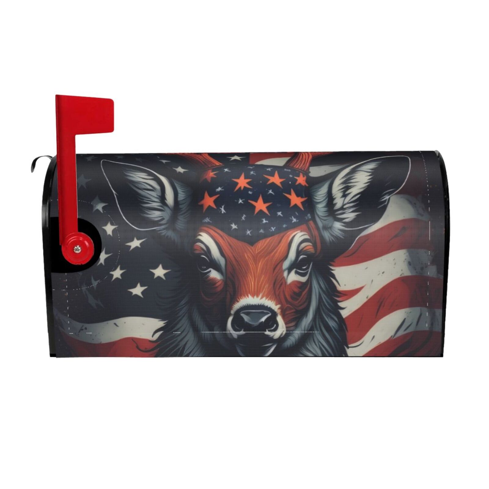 Jgfou Modern USA Deer Head Mailbox Covers Magnetic 25.5x21 in Mailbox ...
