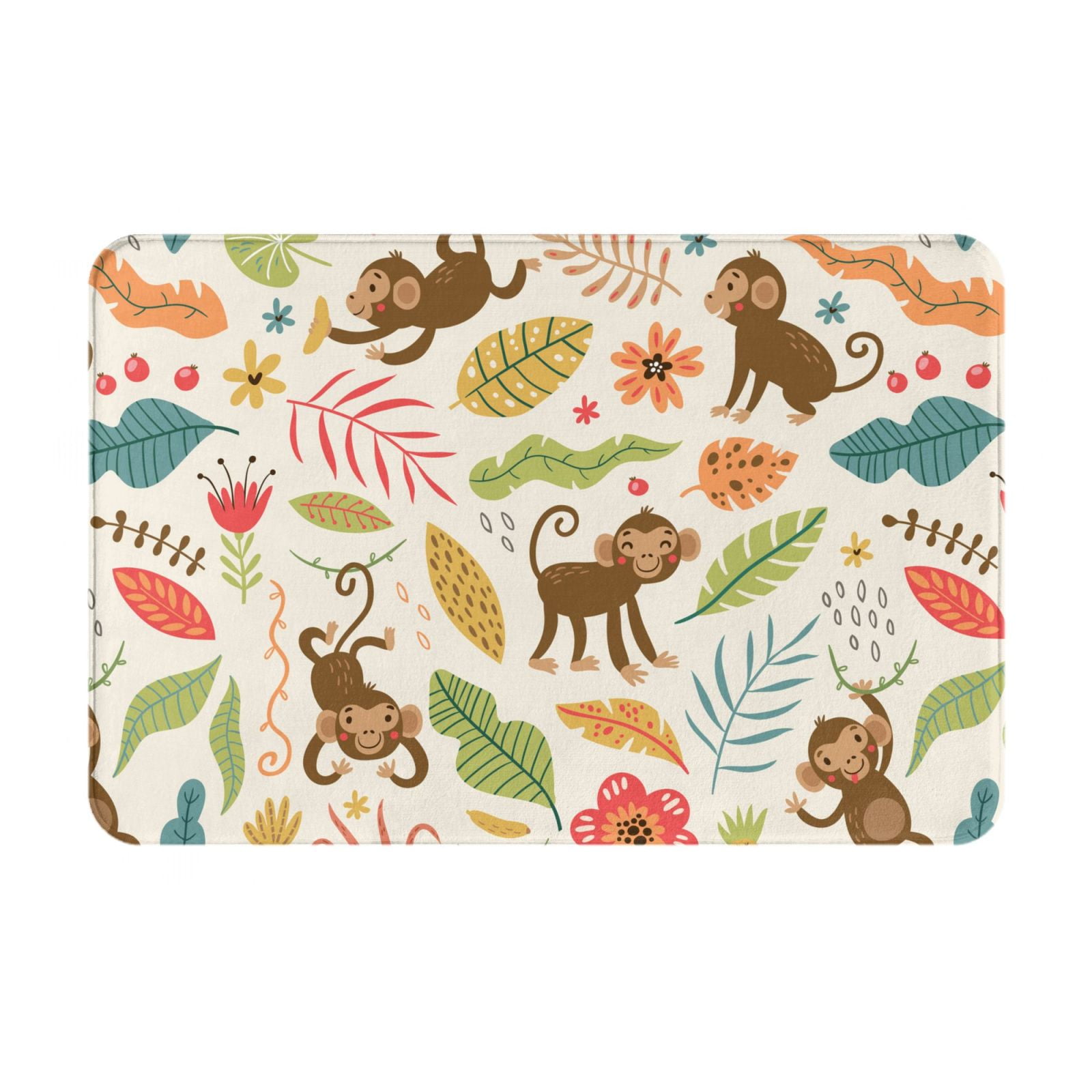 Jgfou Monkeys in the Jungle Pattern Door-Mats Non-Slip Front Door Mat ...