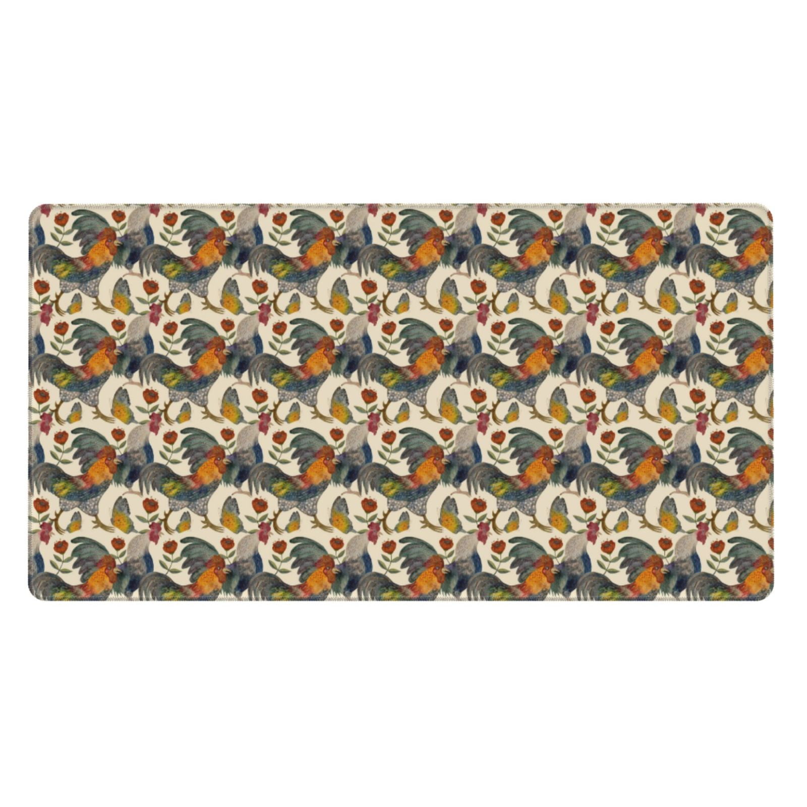 Jgfou Multi-Colored Roosters Style Large Gaming Mouse Pad Desk Mat Long ...