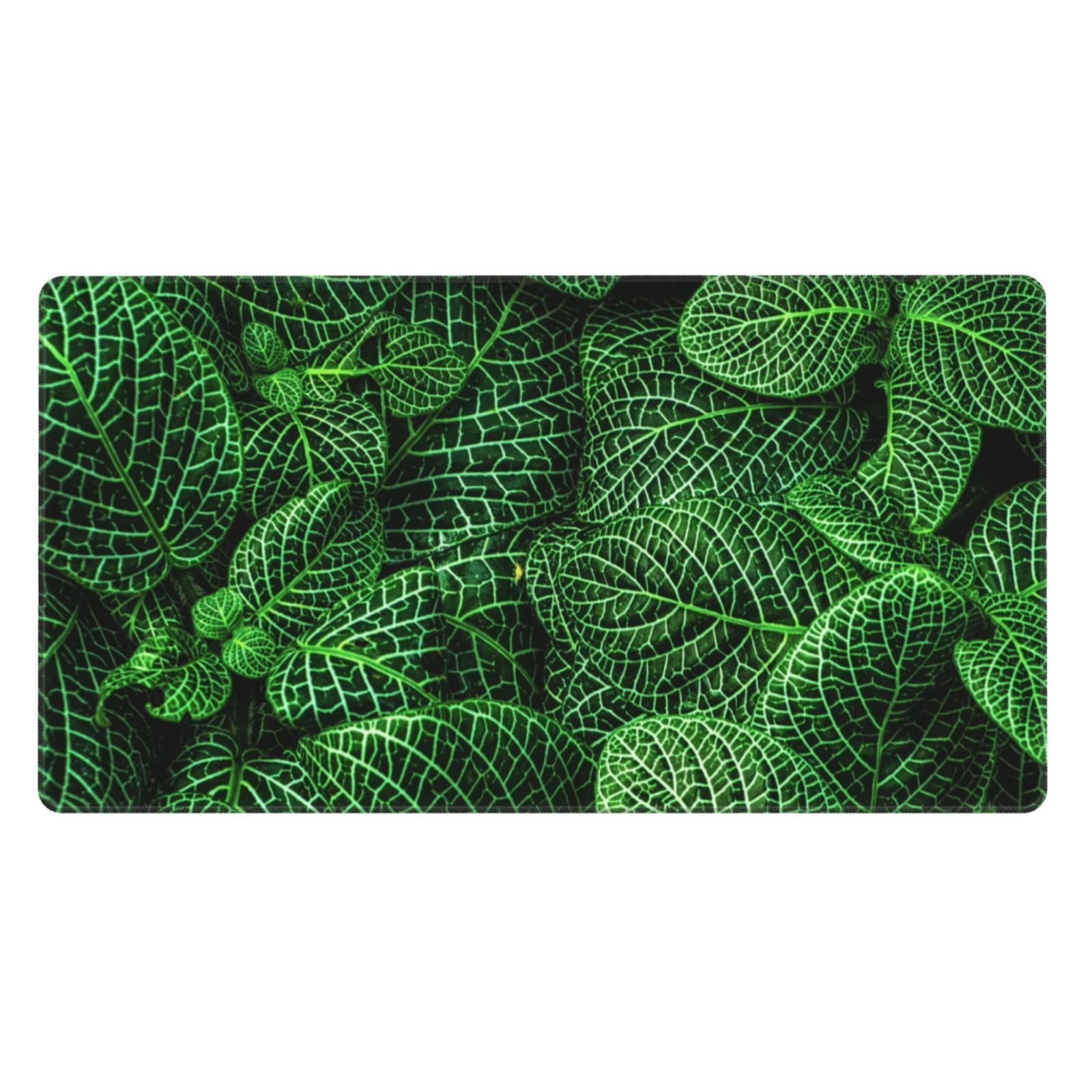 Jgfou Natural Green Leaves Style Large Gaming Mouse Pad Desk Mat Long ...