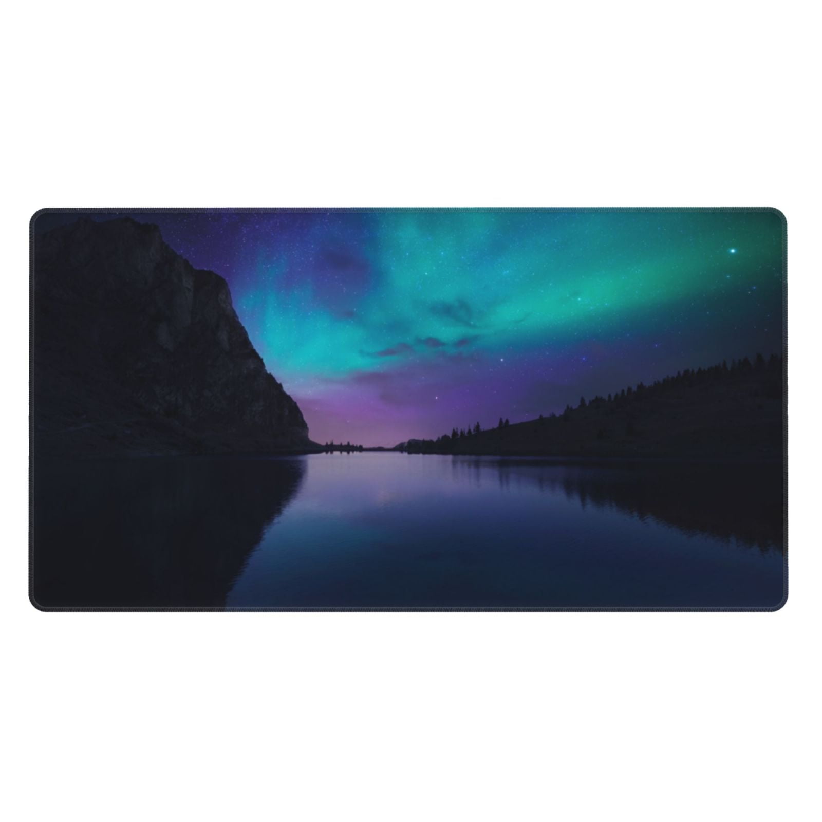 Jgfou Night At Lake Aurora Style Large Gaming Mouse Pad Desk Mat Long ...