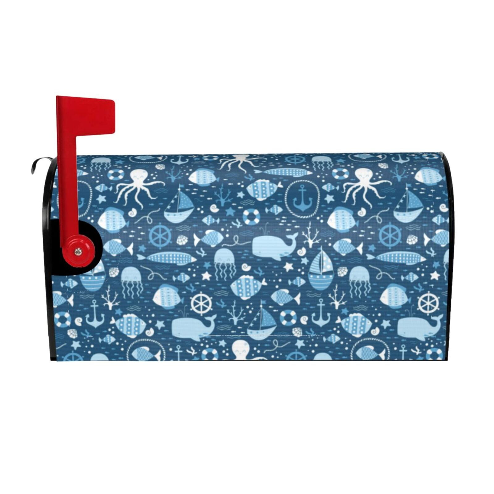 Jgfou Octopus And Whale Mailbox Covers Magnetic 25.5x21 in Mailbox ...