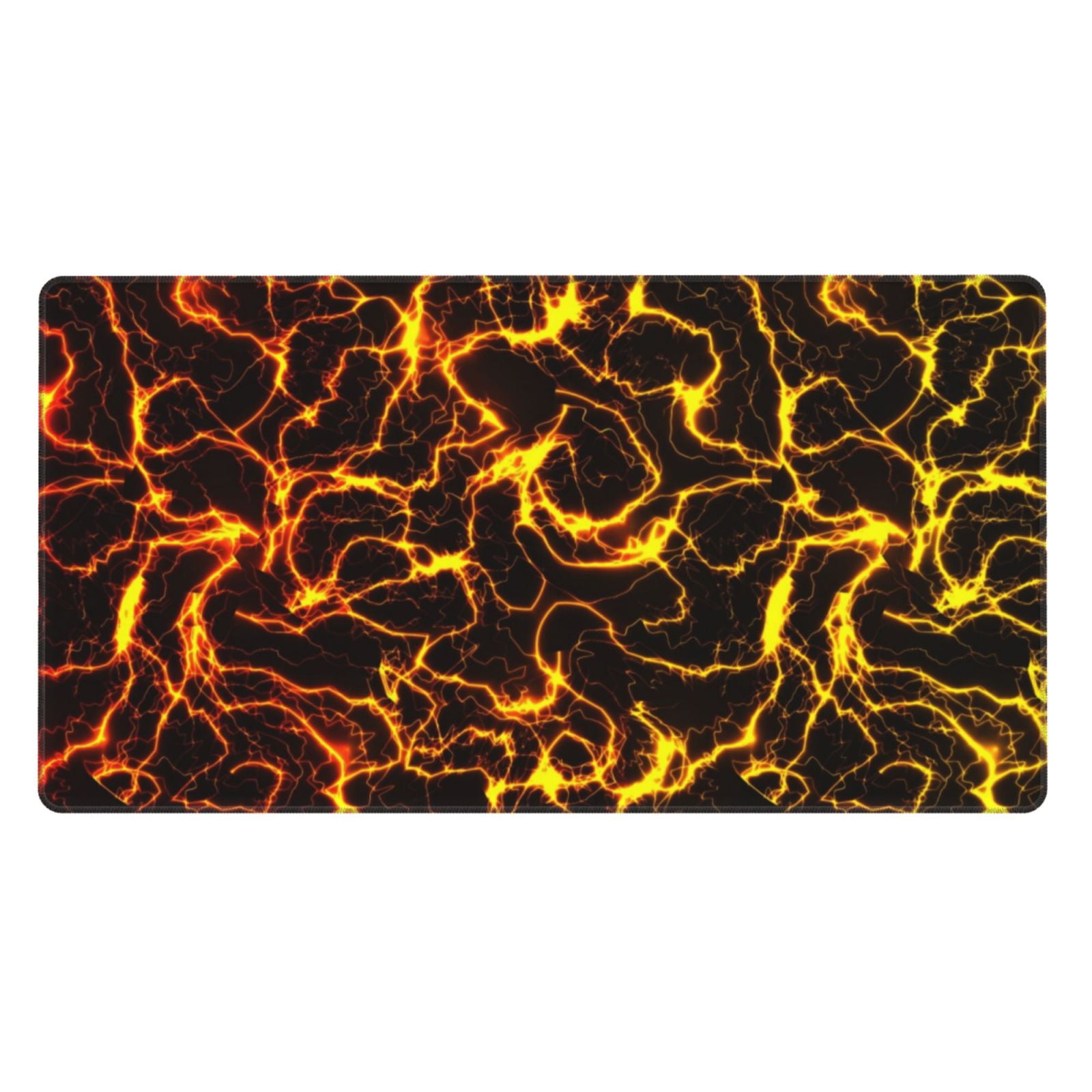 Jgfou Orange Lightning Style Large Gaming Mouse Pad Desk Mat Long Non ...