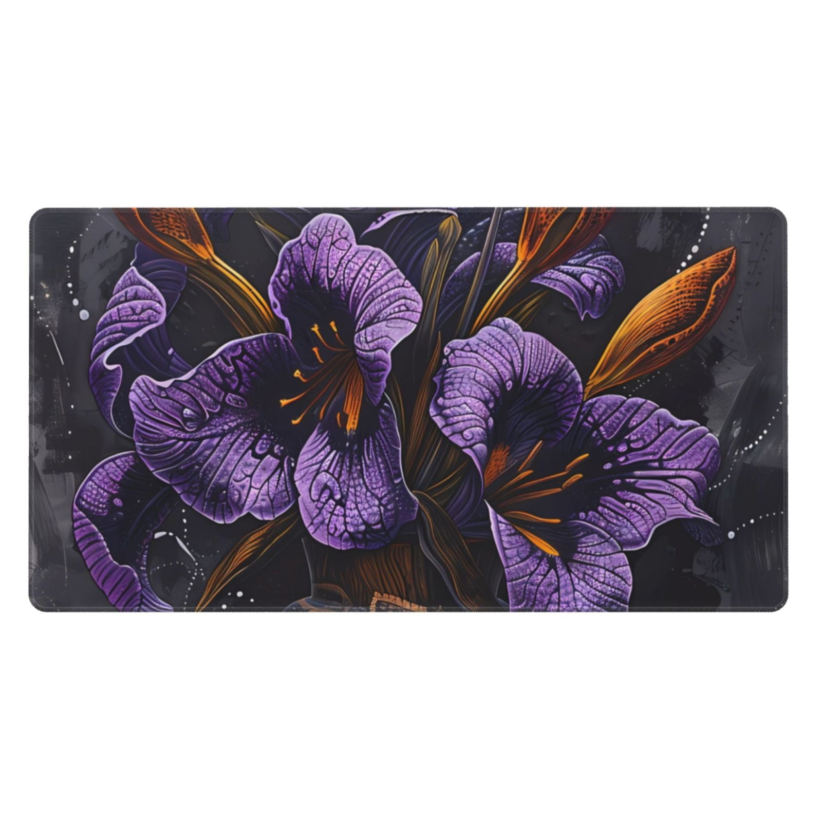 Jgfou Ornate Purple Floral Vase Style Large Gaming Mouse Pad Desk Mat ...