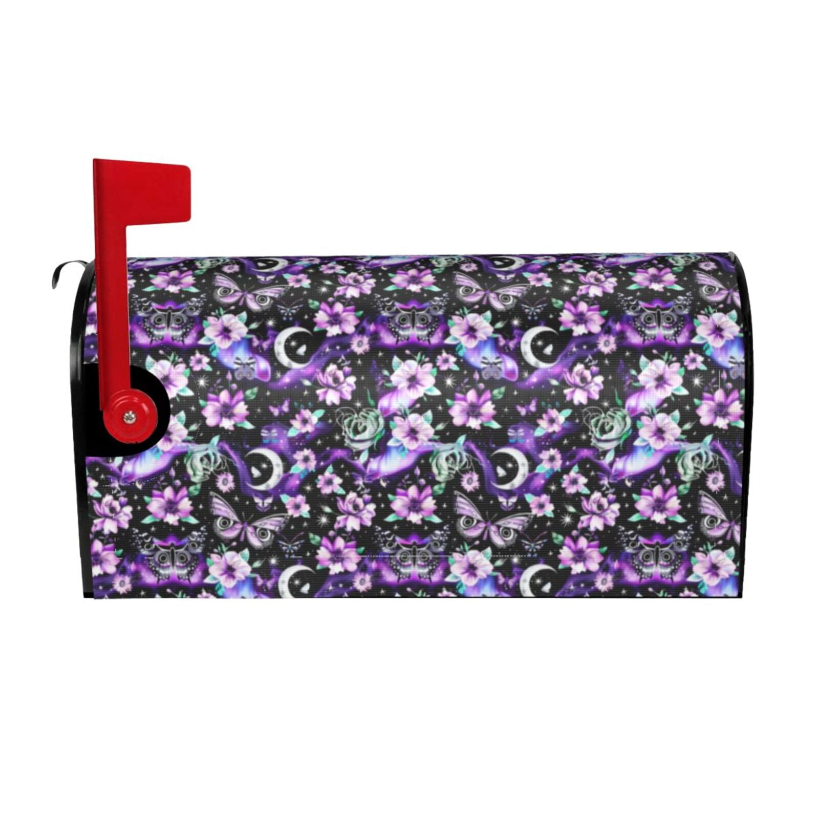 Jgfou Pink purple rainbow flower butterfly Mailbox Covers Magnetic ...