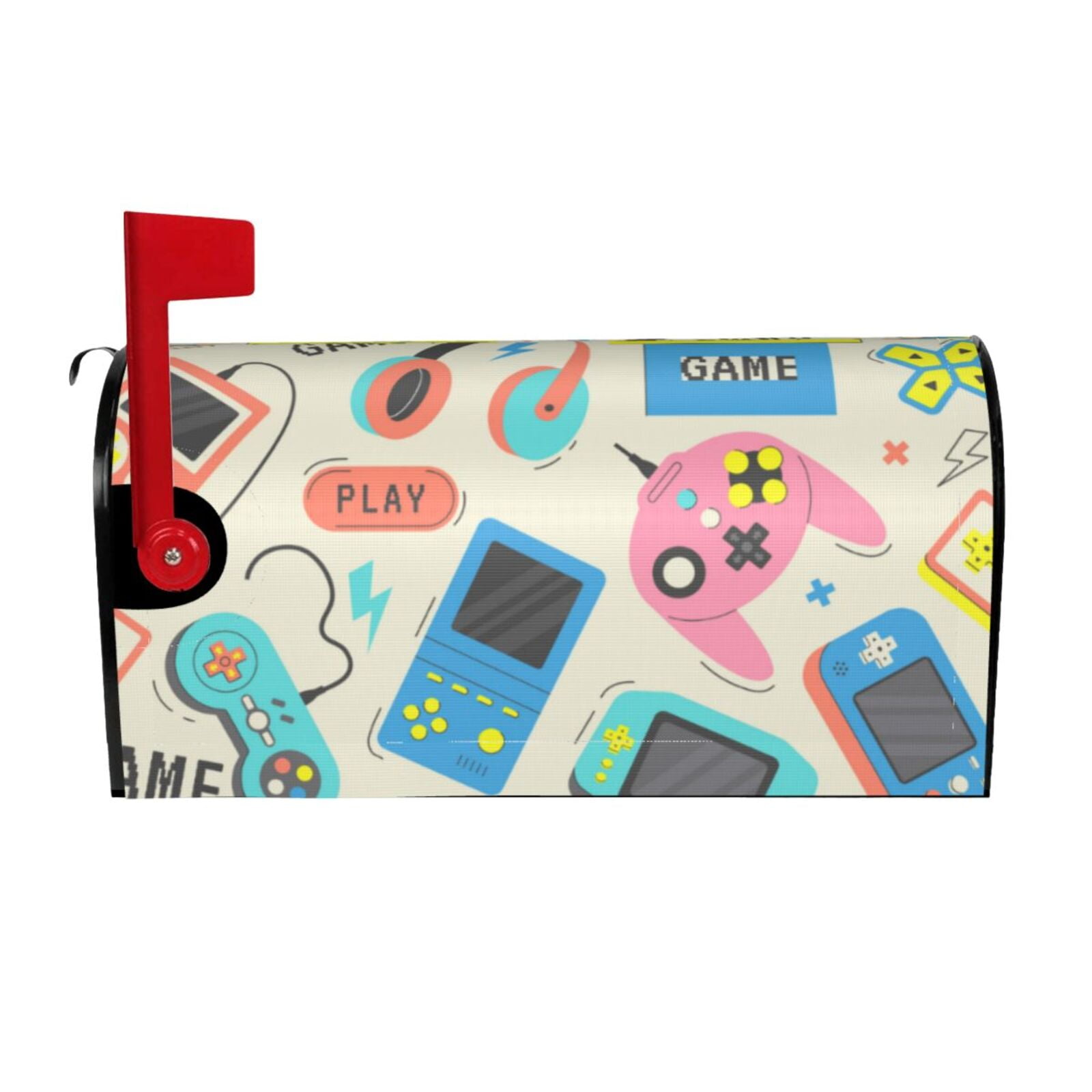 Jgfou Playing Video Games Mailbox Covers Magnetic 25.5x21 in Mailbox ...
