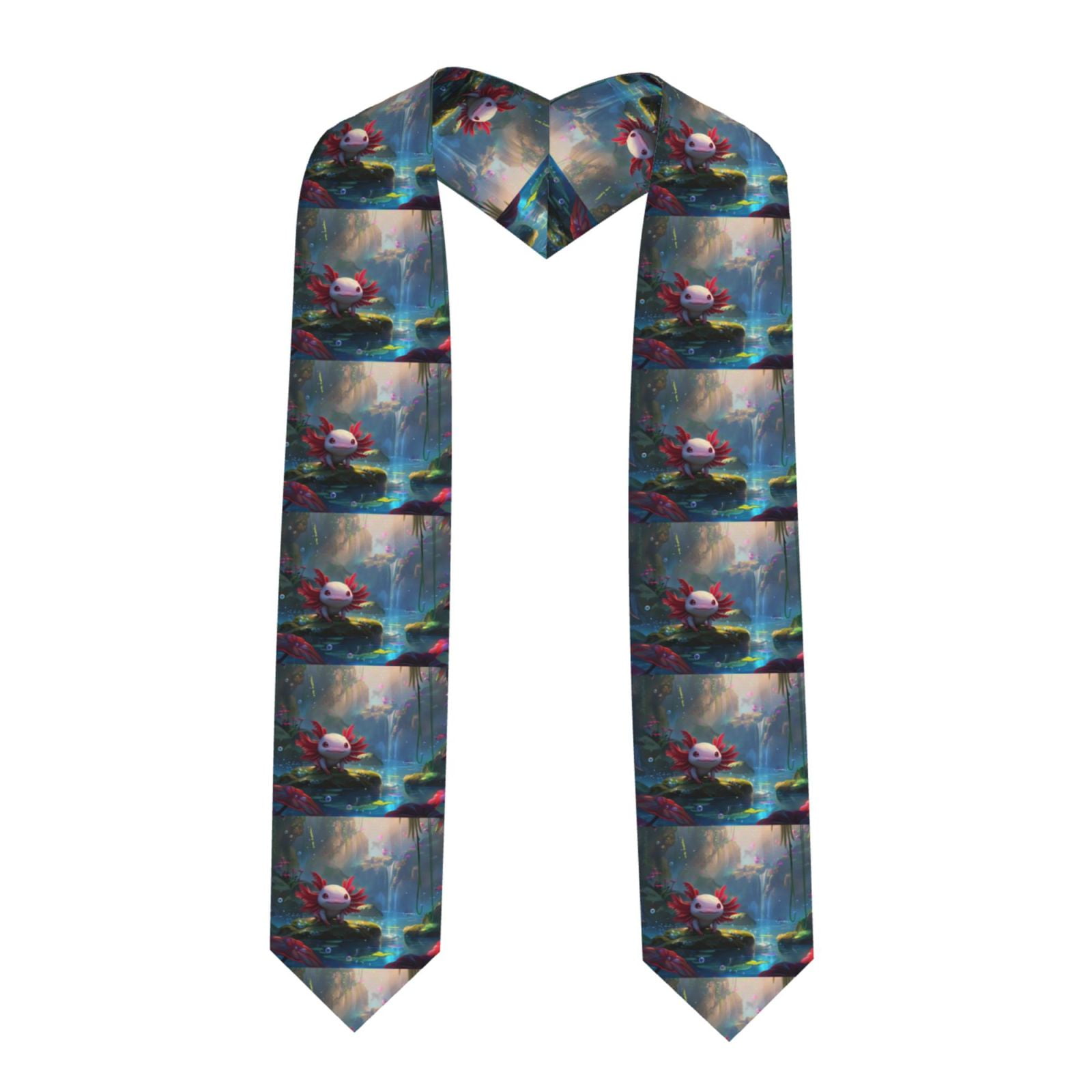 Jgfou Pond Cute Axolotl Print Graduation Stoles, Unisex Adult ...