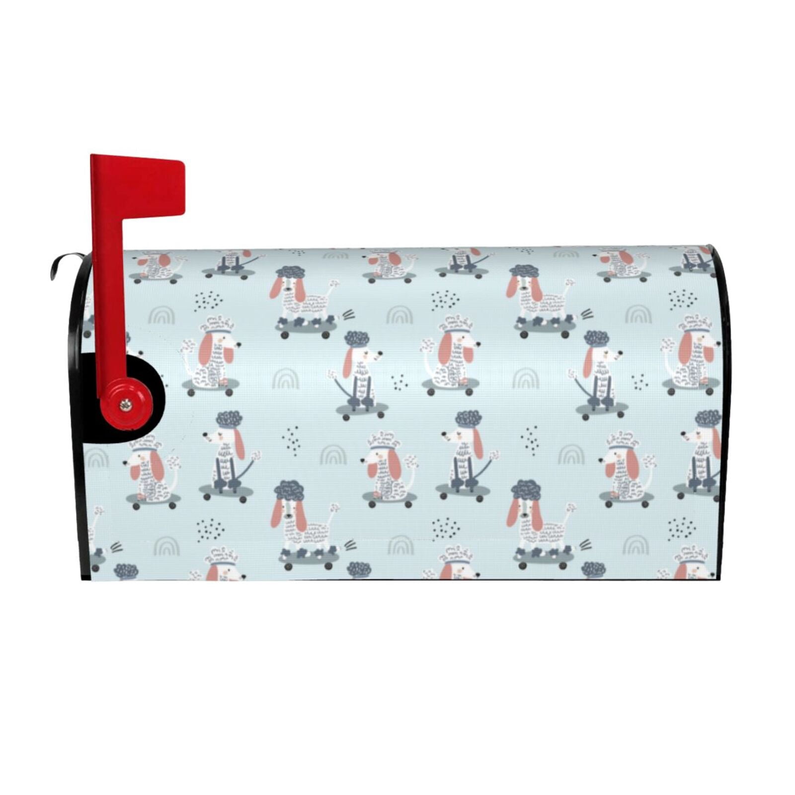 Jgfou Poodle Playing Skateboard Mailbox Covers Magnetic 21x18 in ...