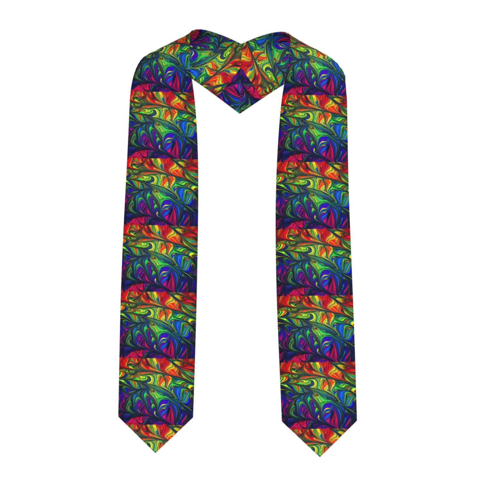 Jgfou Pride Rainbow Print Graduation Stoles, Unisex Adult Graduation ...