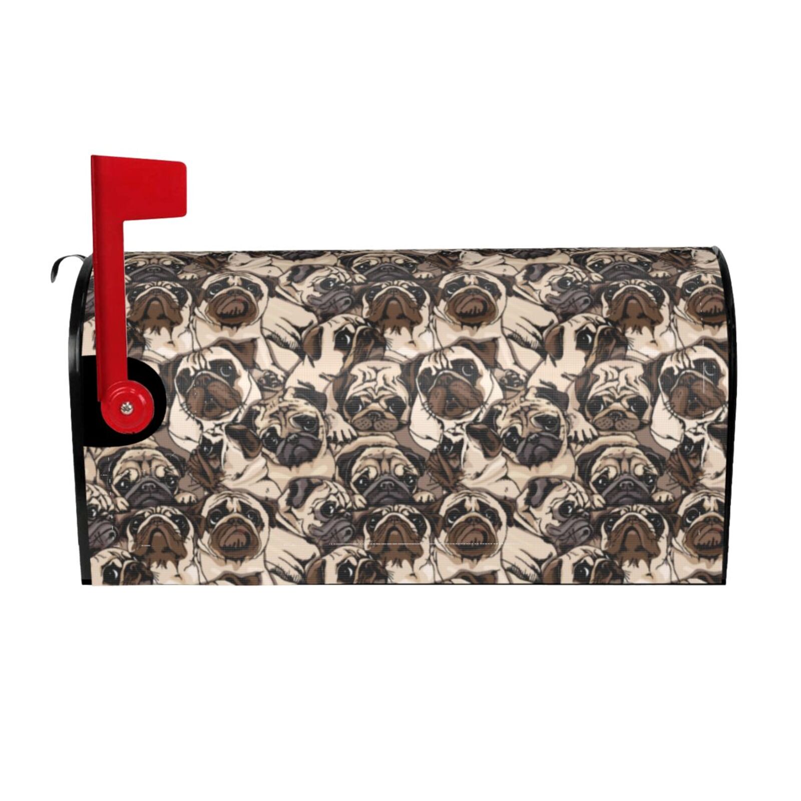 Jgfou Pug Mailbox Covers Magnetic 21x18 in Mailbox Wraps Post Letter ...