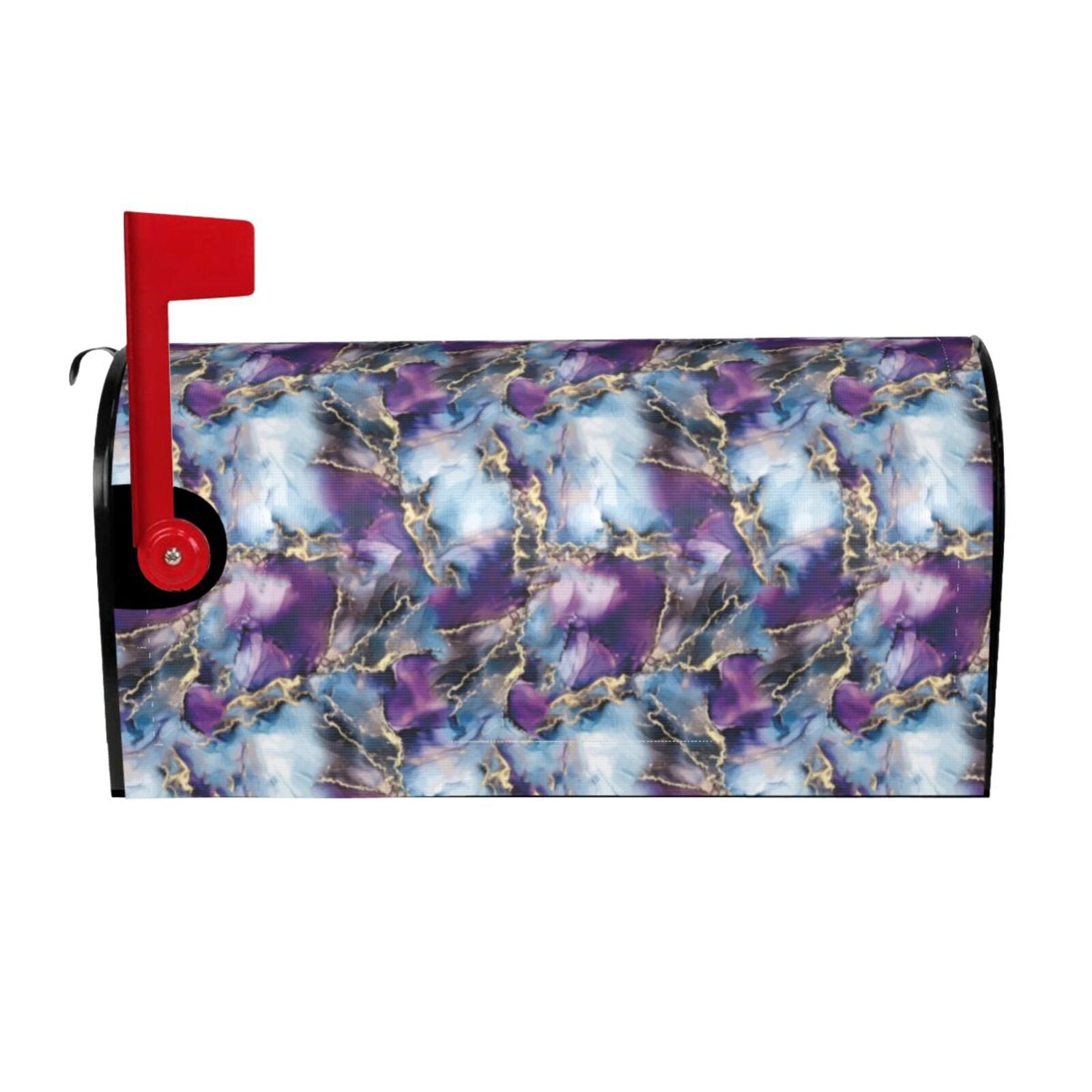 Jgfou Purple Marble Texture Mailbox Covers Magnetic 21x18 in Mailbox ...