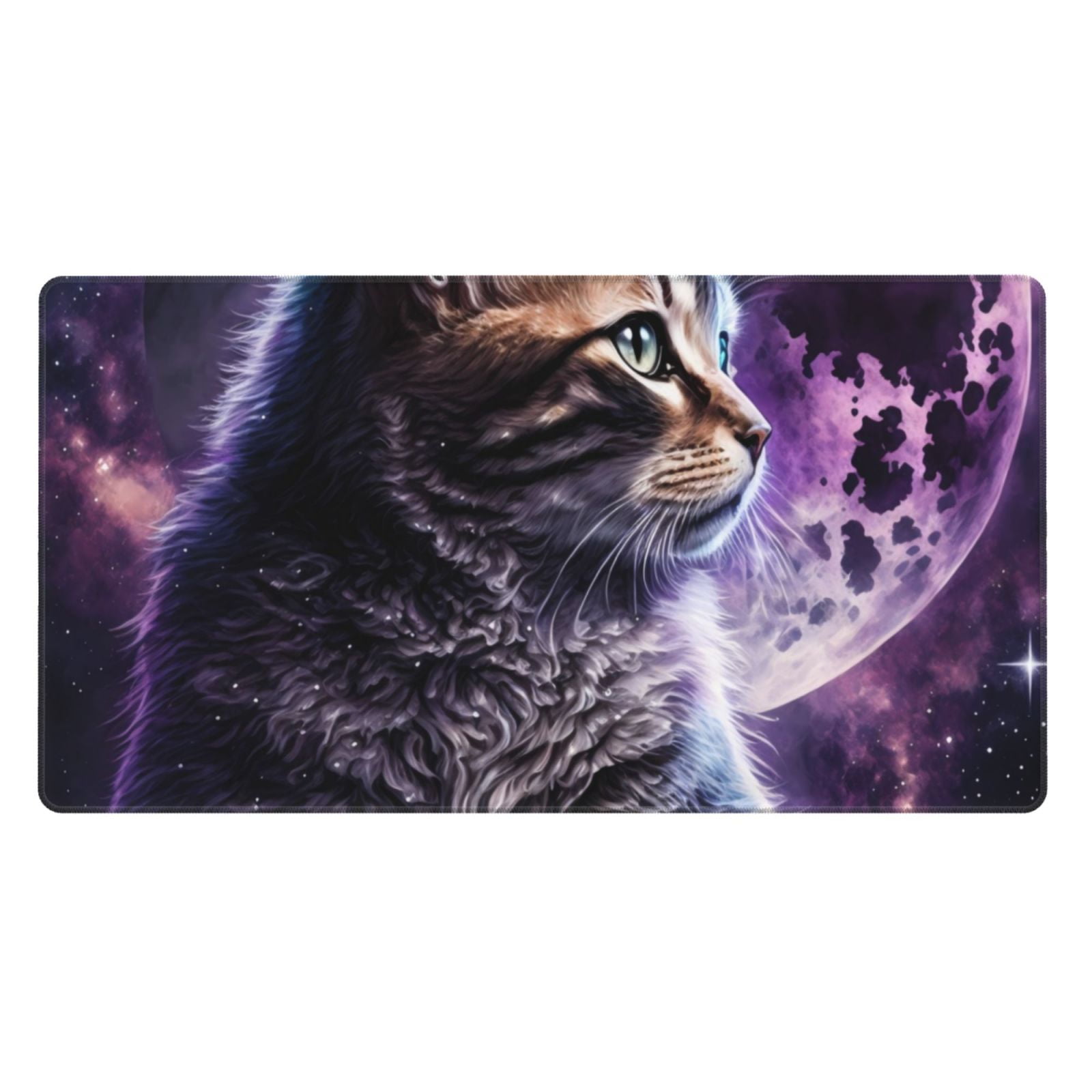 Jgfou Purple Moon Cat Style Large Gaming Mouse Pad Desk Mat Long Non ...
