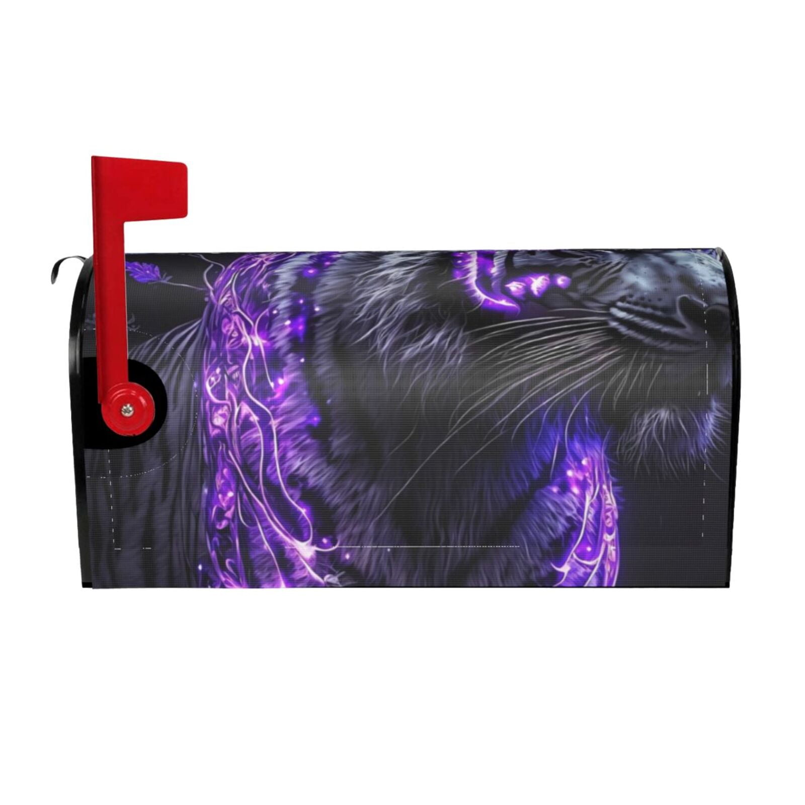 Jgfou Purple Plant White Tiger Mailbox Covers Magnetic Mailbox Wraps ...