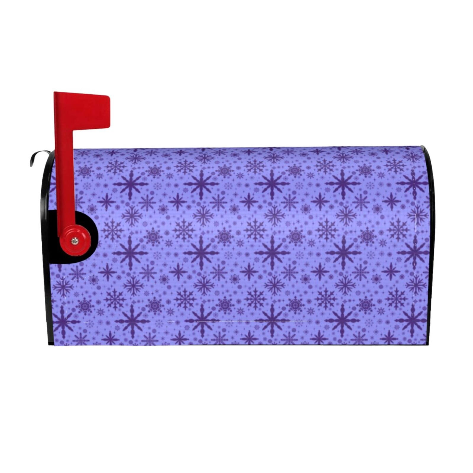 Jgfou Purple Snowflake Elegance Mailbox Covers Magnetic 21x18 in ...