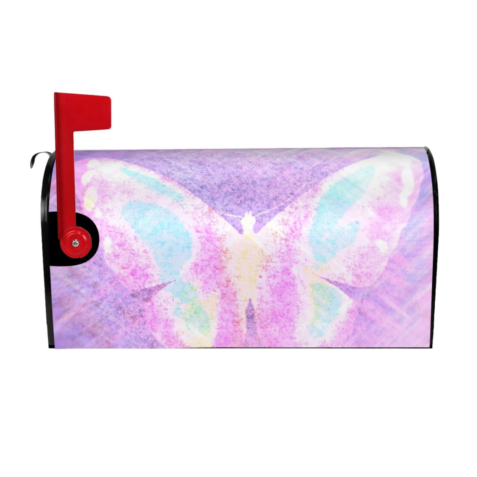 Jgfou Purple Sparkling Butterfly Mailbox Covers Magnetic 21x18 in ...