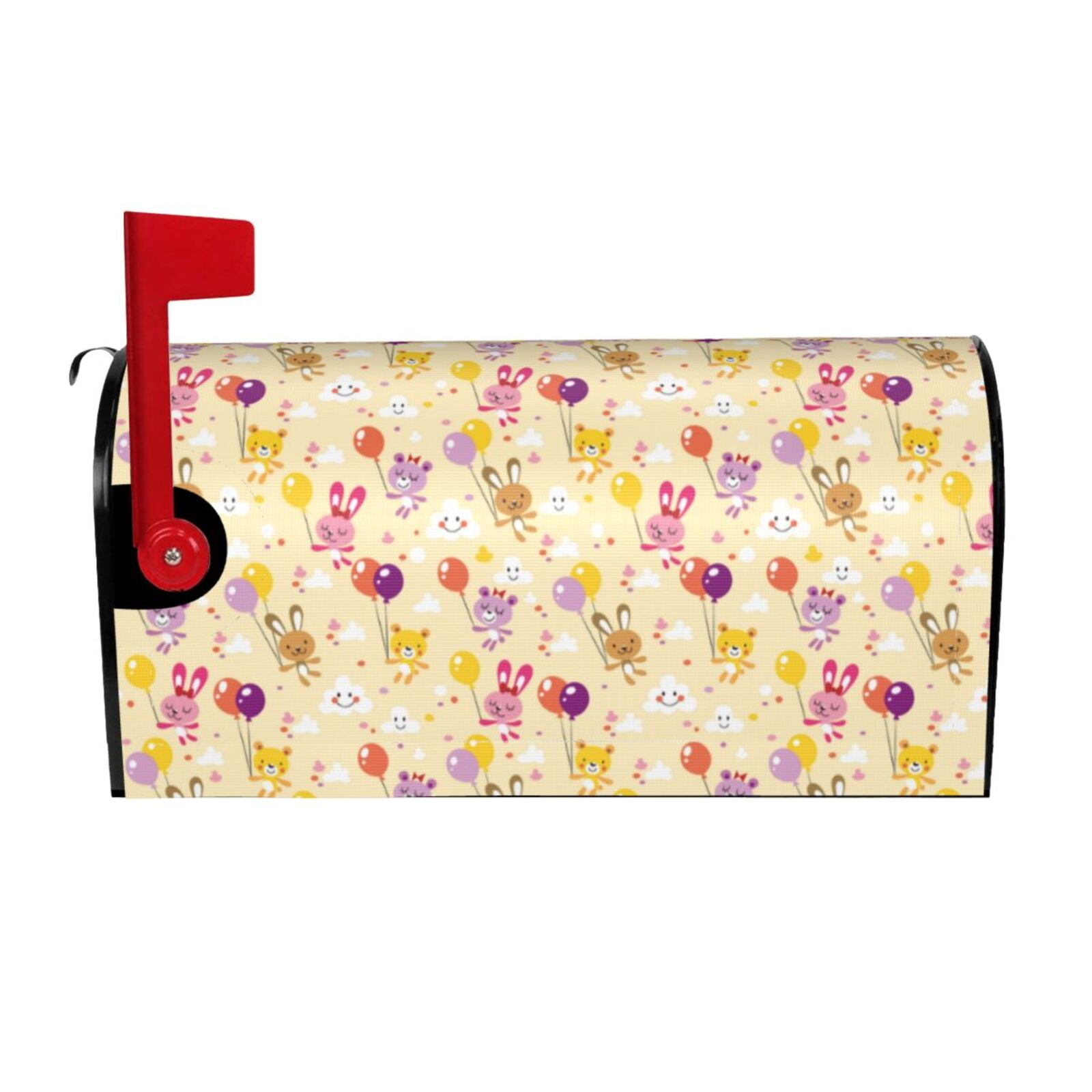 Jgfou Rabbit And Balloon Mailbox Covers Magnetic 25.5x21 in Mailbox ...