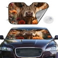 Jgfou Realistic Flower Cow Windshield Sun Shades,Car Sun Shade for ...