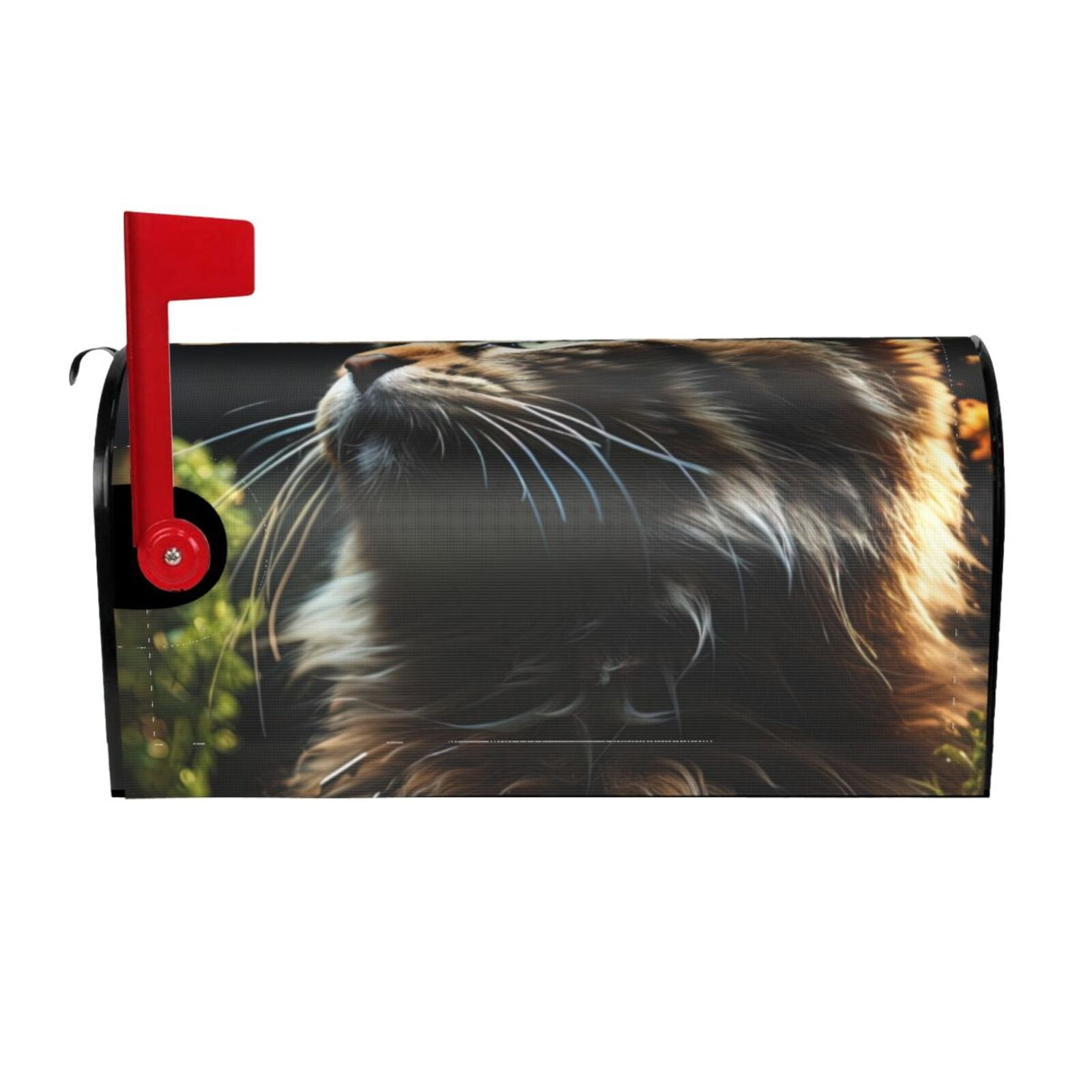 Jgfou Realistic Style Cute Cat Mailbox Covers Magnetic Mailbox Wraps ...