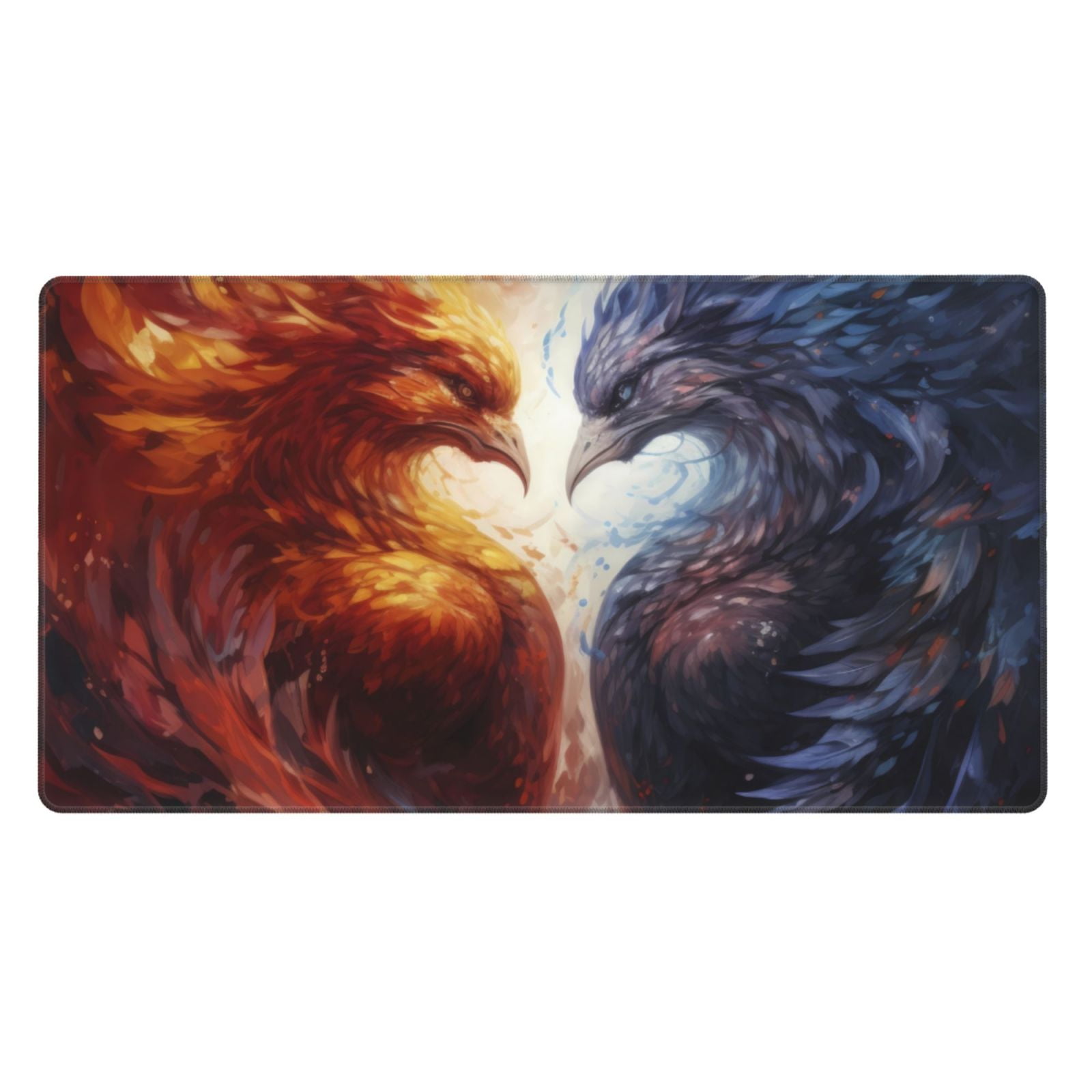 Jgfou Red And White Fire Bird Style Large Gaming Mouse Pad Desk Mat ...