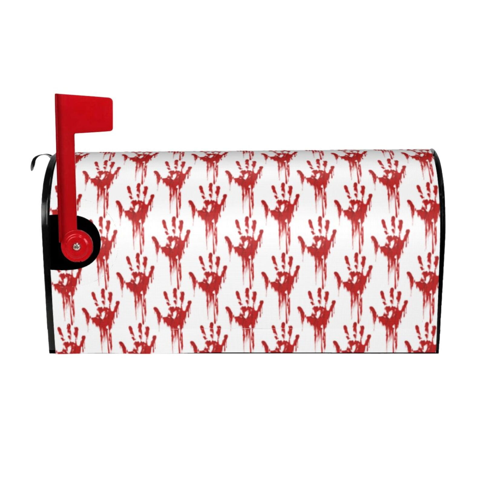 Jgfou Red Bloody Scary Hands Mailbox Covers Magnetic Mailbox Wraps Post ...