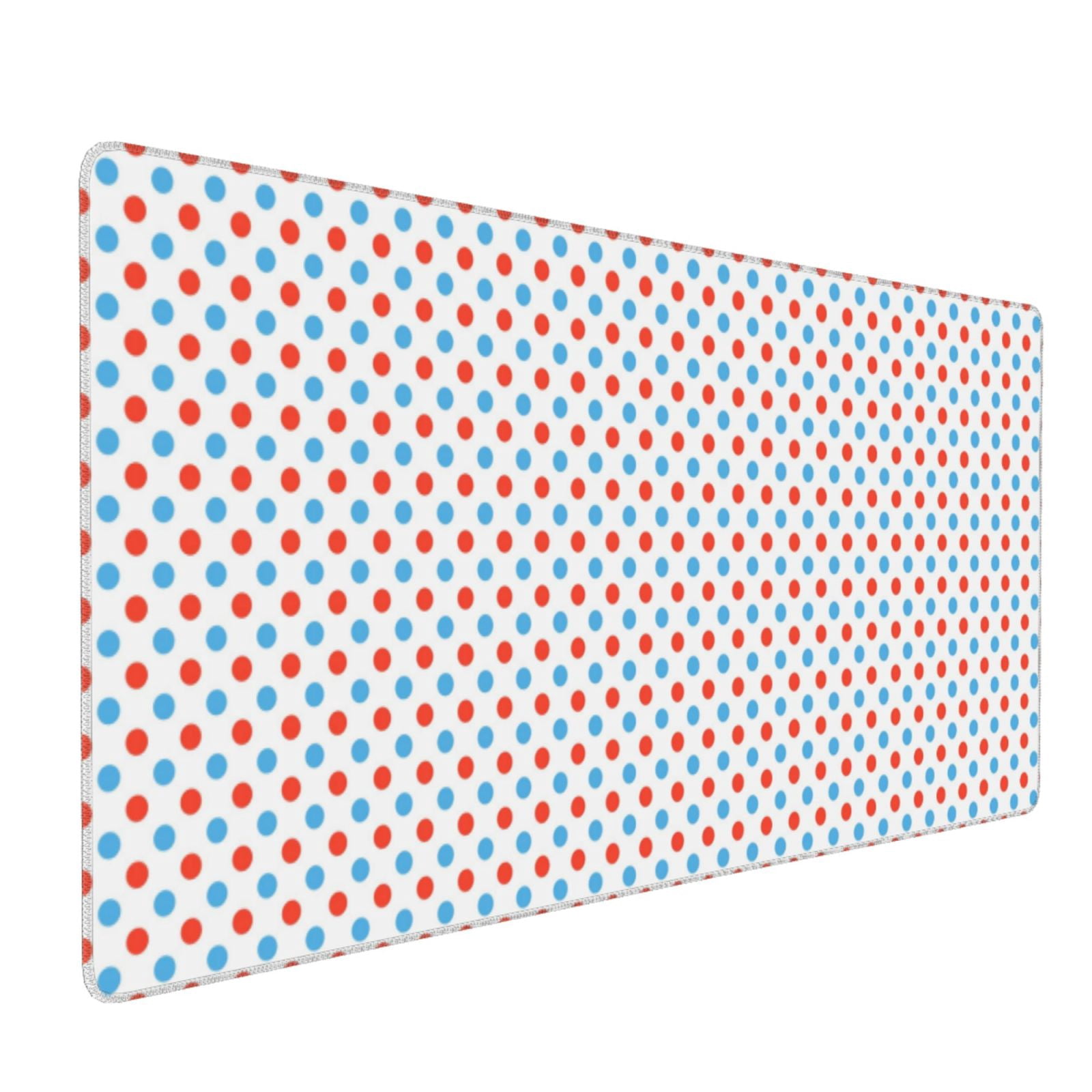 Jgfou Red Blue Polka Dots Print Large 16x35.5in Mouse Pad, Professional ...