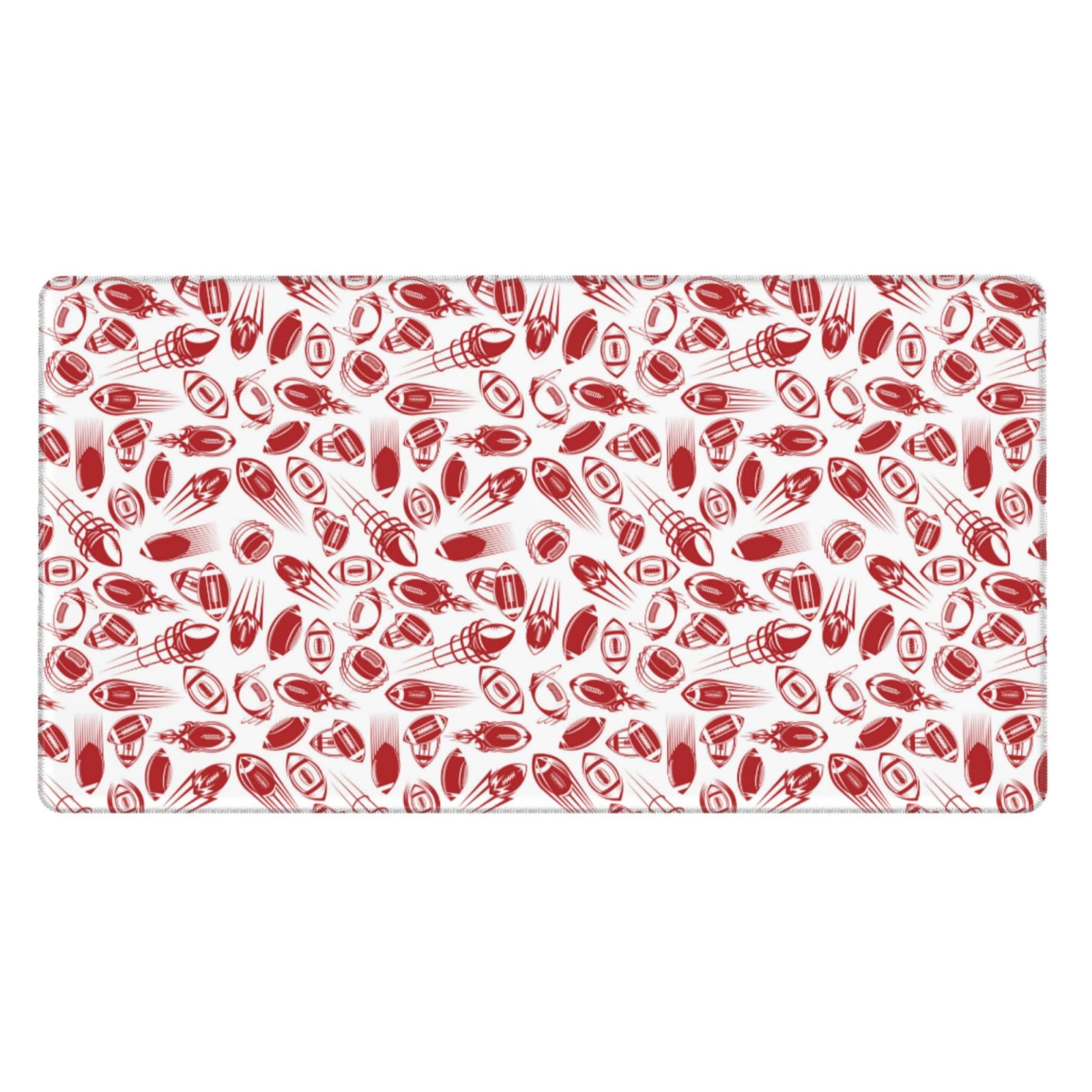 Jgfou Red Football Style Large Gaming Mouse Pad Desk Mat Long Non-Slip ...