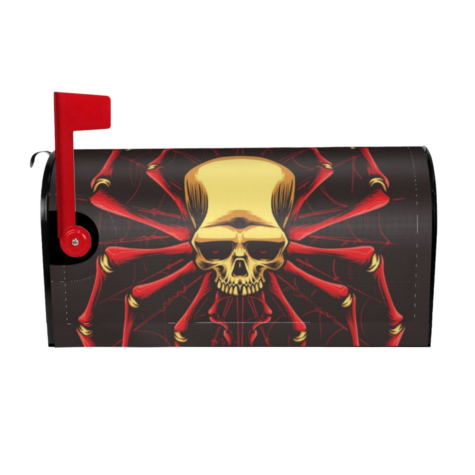 Jgfou Red Skull Spider Mailbox Covers Magnetic 21x18 in Mailbox Wraps ...