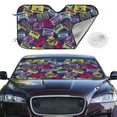 Jgfou Retro Cassette Music Windshield Sun Shades Car Sun Shade For