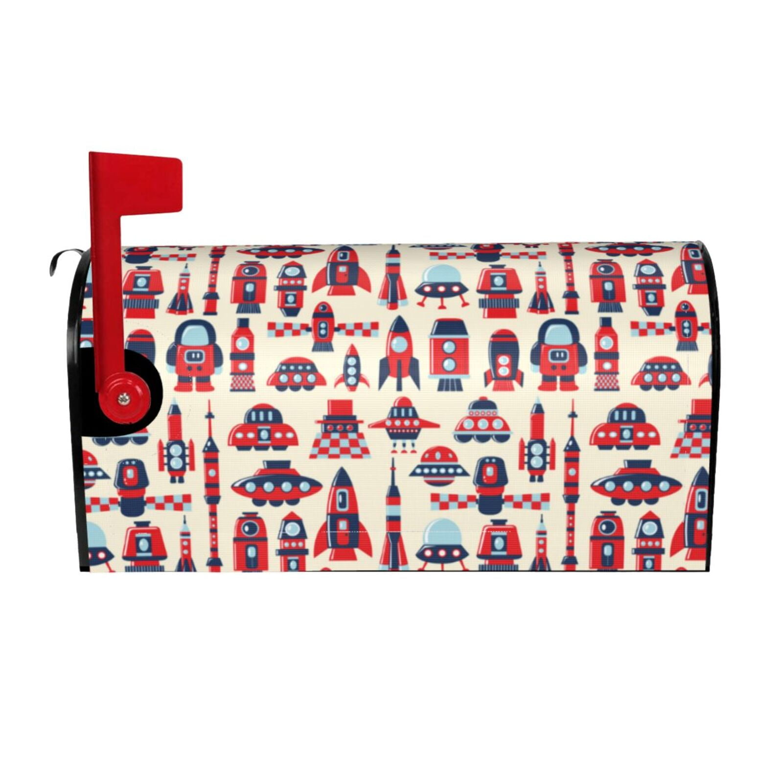 Jgfou Rocket Pattern Mailbox Covers Magnetic 21x18 in Mailbox Wraps ...