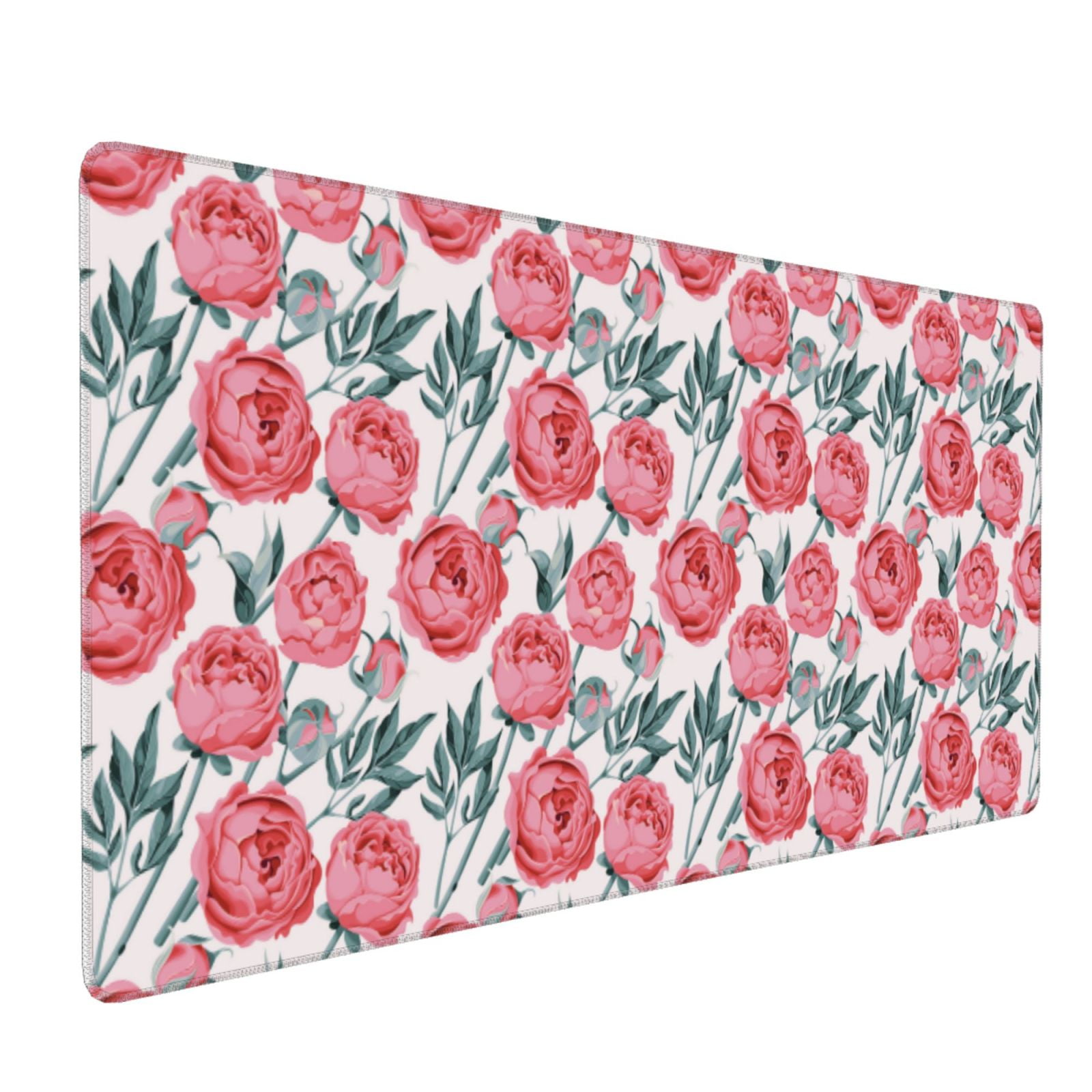 Jgfou Rose Flowers Print Large 16x35.5in Mouse Pad, Professional Non ...