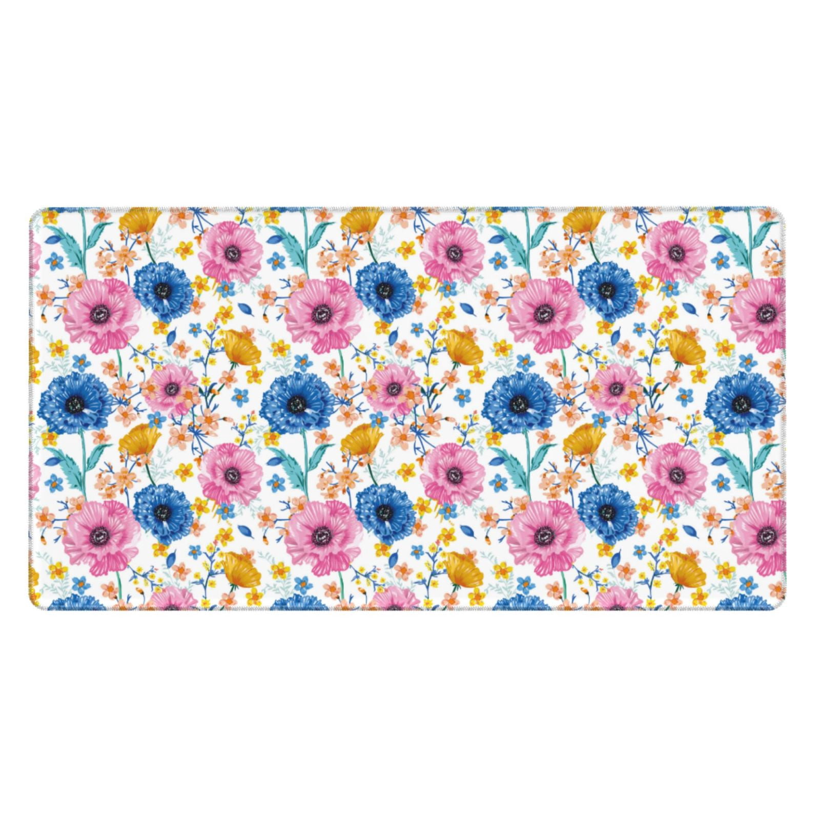 Jgfou Rose Flowers Style Large Gaming Mouse Pad Desk Mat Long Non-Slip ...