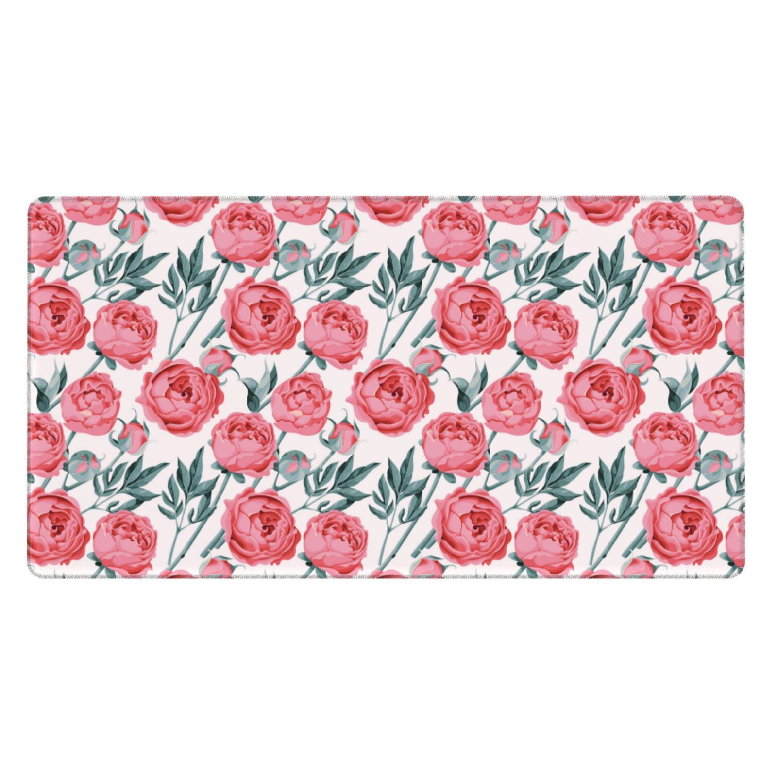 Jgfou Rose Flowers Style Large Gaming Mouse Pad Desk Mat Long Non-Slip ...