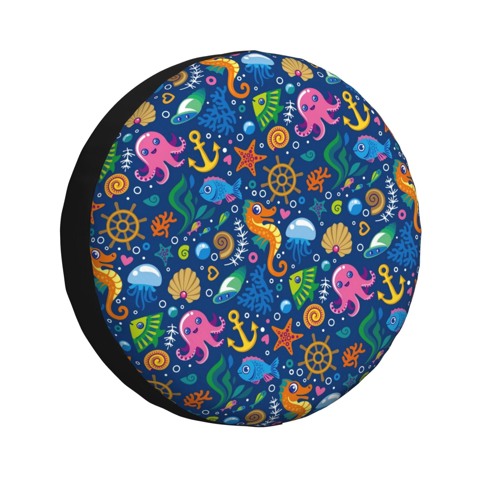 Jgfou Sea Fish Print Spare Tire Cover Weatherproof Sun Protection Wheel ...