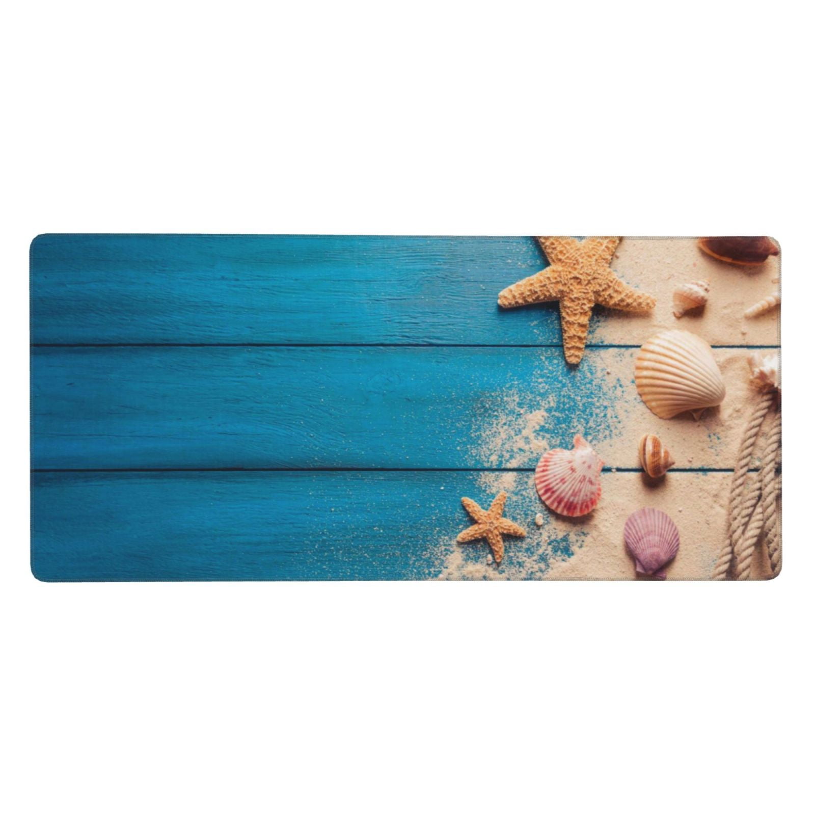 Jgfou Shells and Starfish Pattern 16x35.5in in Large Gaming Mouse Pad ...