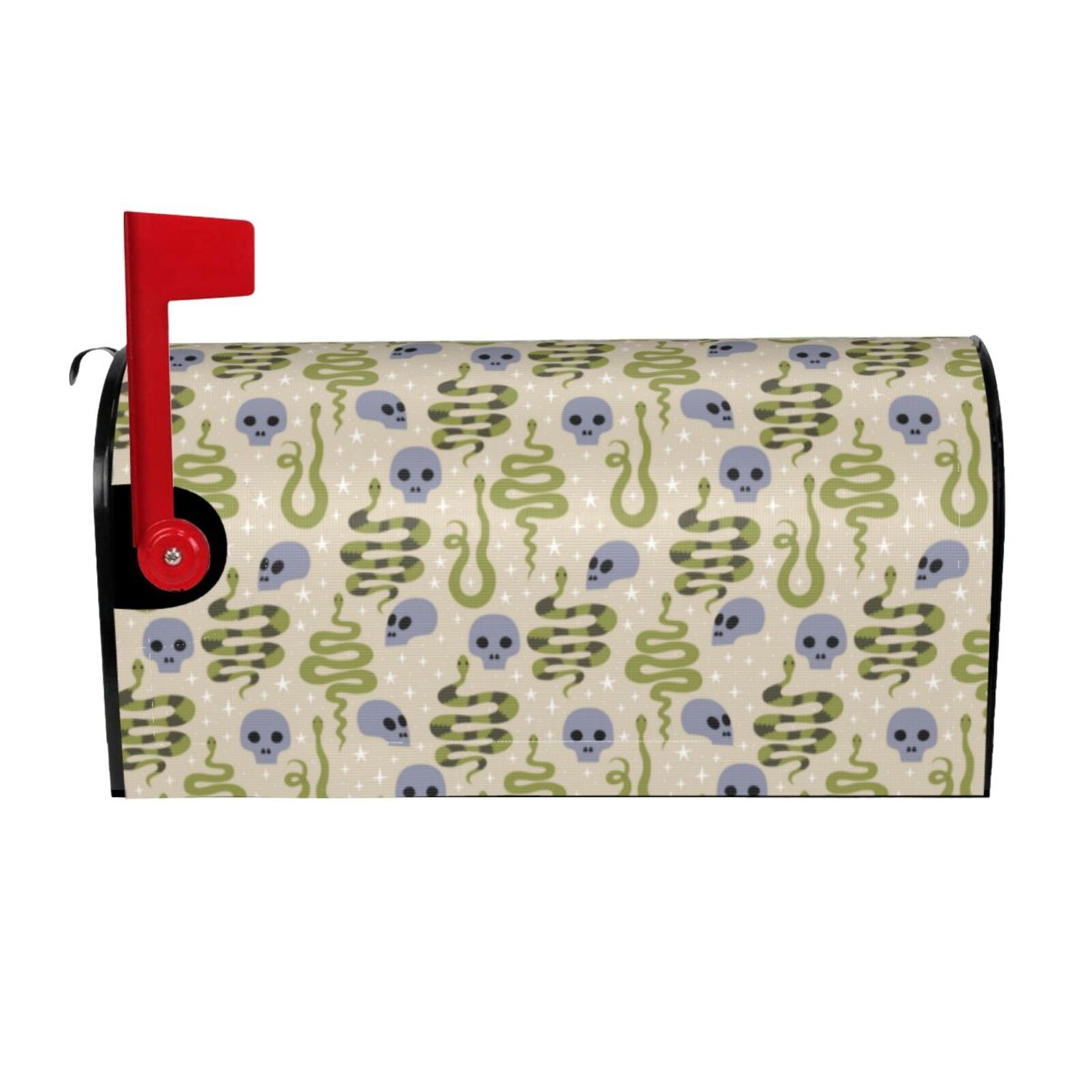 Jgfou Skull Snake Mailbox Covers Magnetic 21x18 in Mailbox Wraps Post ...