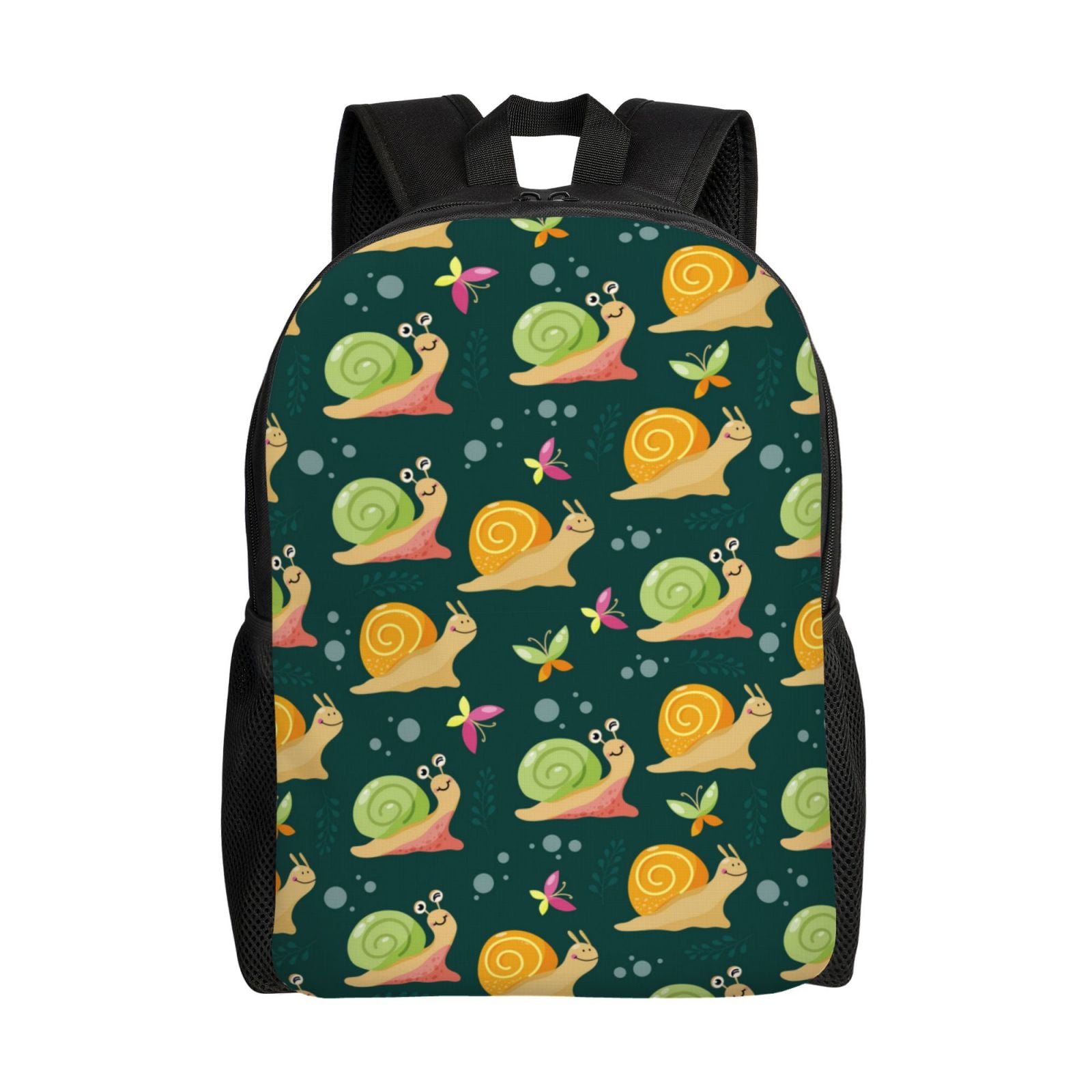 Jgfou Snails And Butterfies Print Small Travel Laptop Backpack for ...