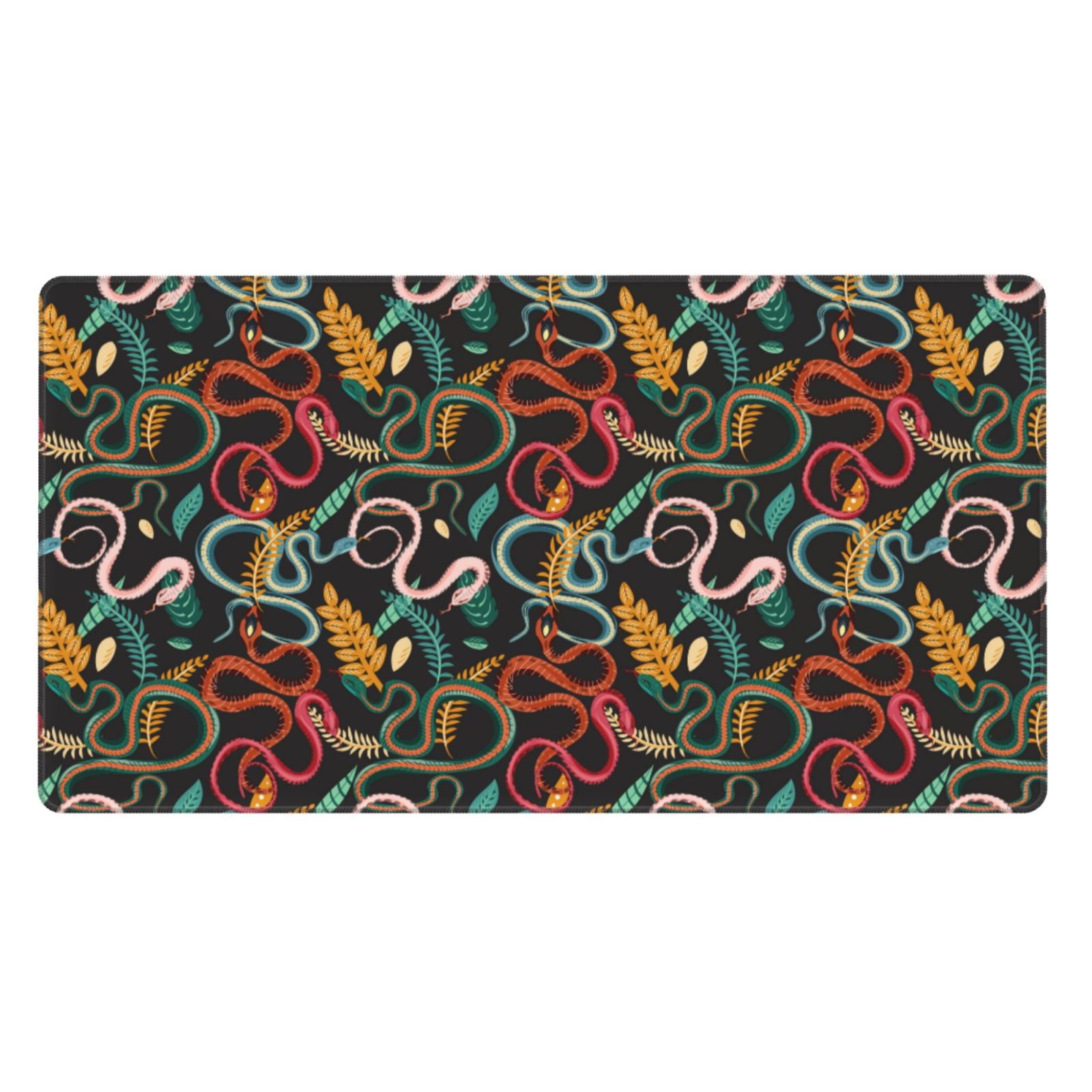 Jgfou Snake And Flower Style Large Gaming Mouse Pad Desk Mat Long Non ...