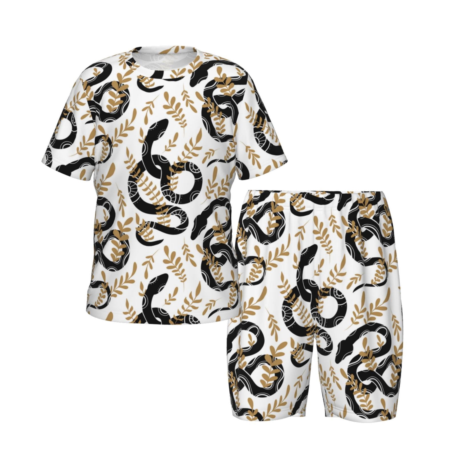 Jgfou Snake Print Short Set Pajamas for Boys Girls Cotton Sleepwear ...