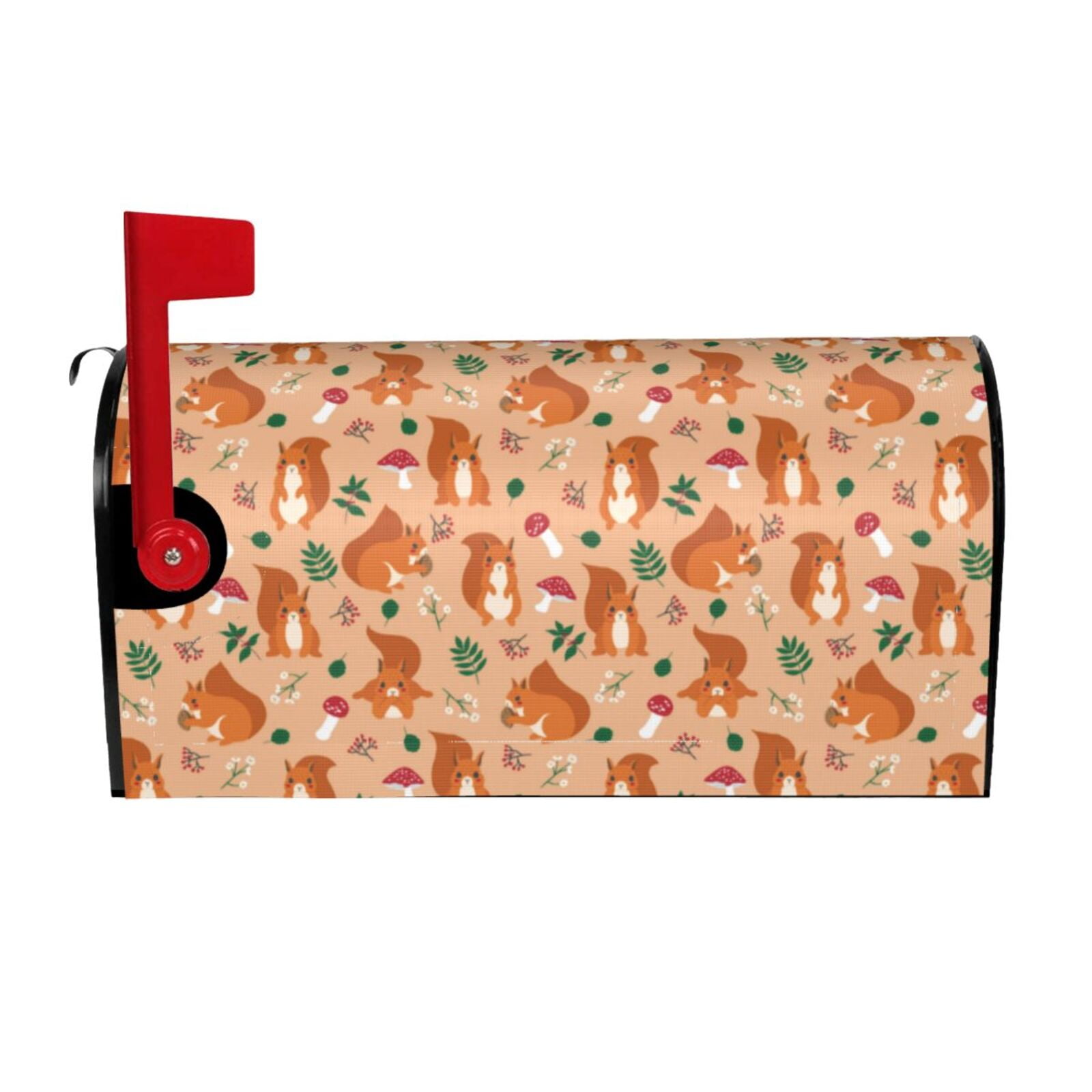 Jgfou Squirrel And Mushroom Mailbox Covers Magnetic 21x18 in Mailbox ...