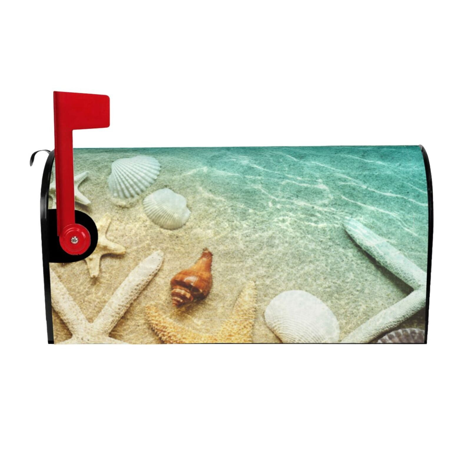 Jgfou Starfish And Seashell On The Beach Mailbox Covers Magnetic 21x18 ...