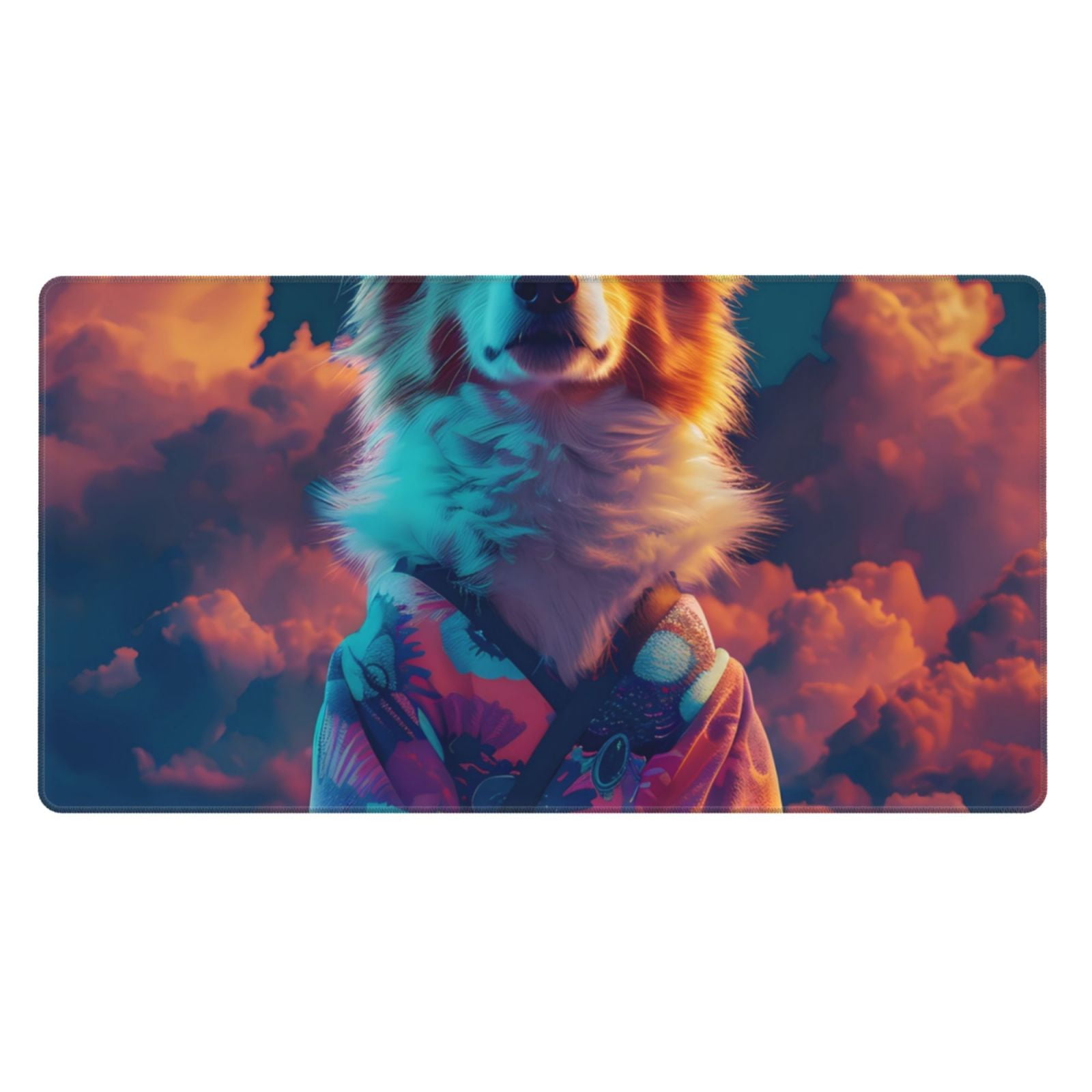 Jgfou Starry Sky White Cloud Puppy Style Large Gaming Mouse Pad Desk ...