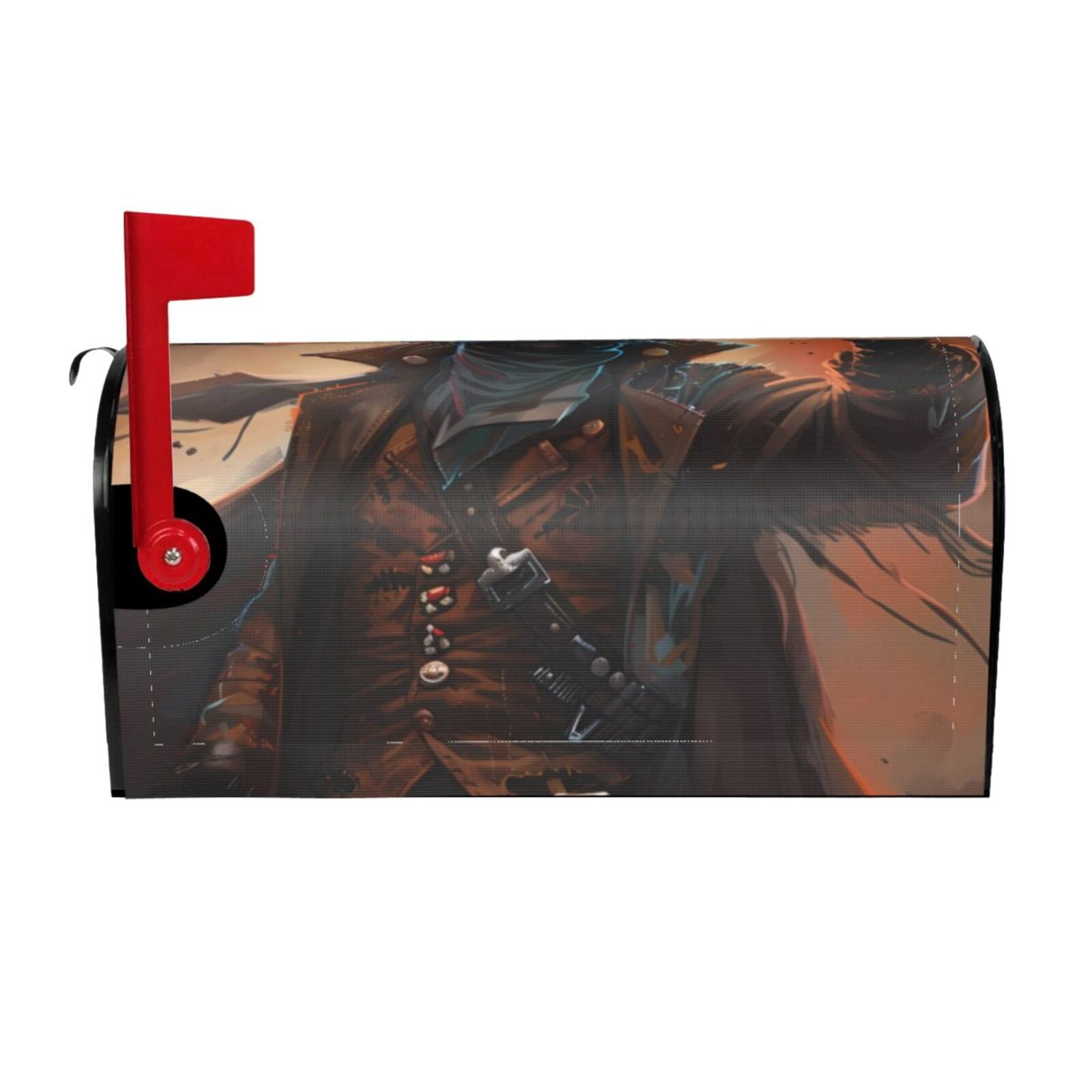 Jgfou Steampunk Cowboy Cat Mailbox Covers Magnetic 21x18 in Mailbox ...