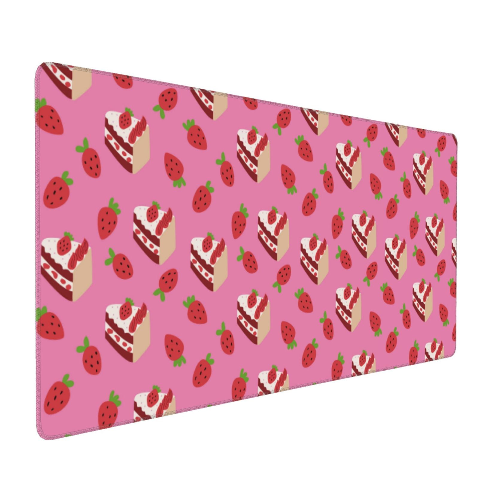 Jgfou Strawberry Cake Print Large 16x35.5in Mouse Pad, Professional Non ...