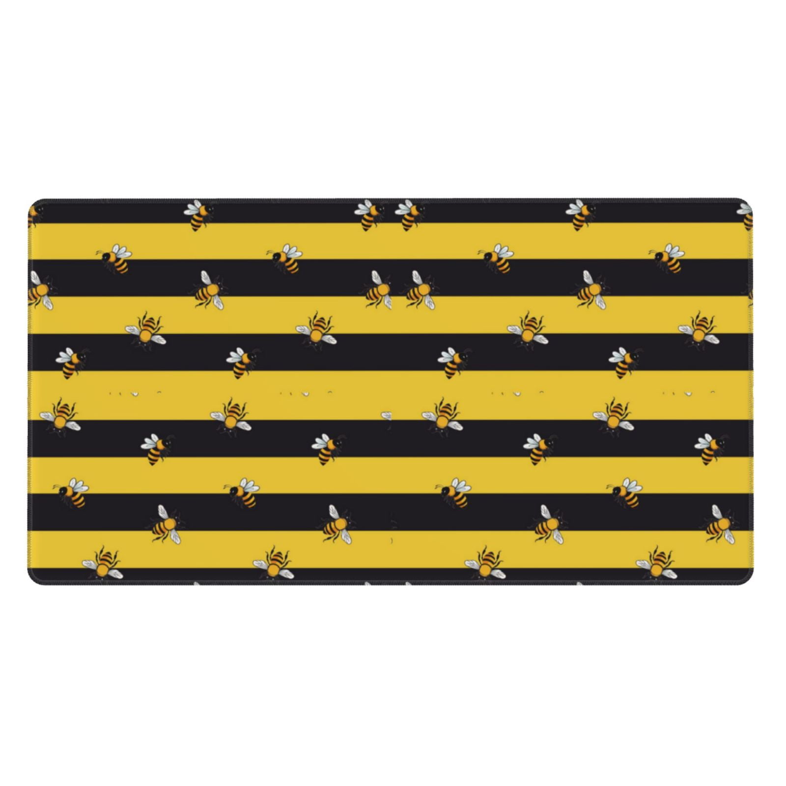 Jgfou Striped With Bees Style Large Gaming Mouse Pad Desk Mat Long Non ...