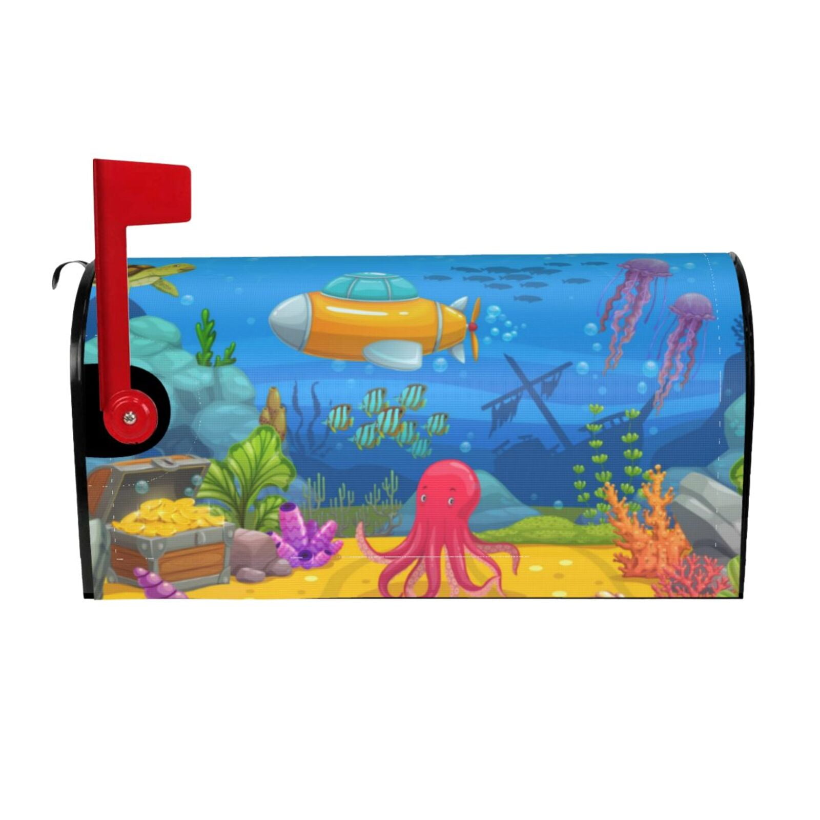 Jgfou Submarine And Landscape Mailbox Covers Magnetic Mailbox Wraps ...